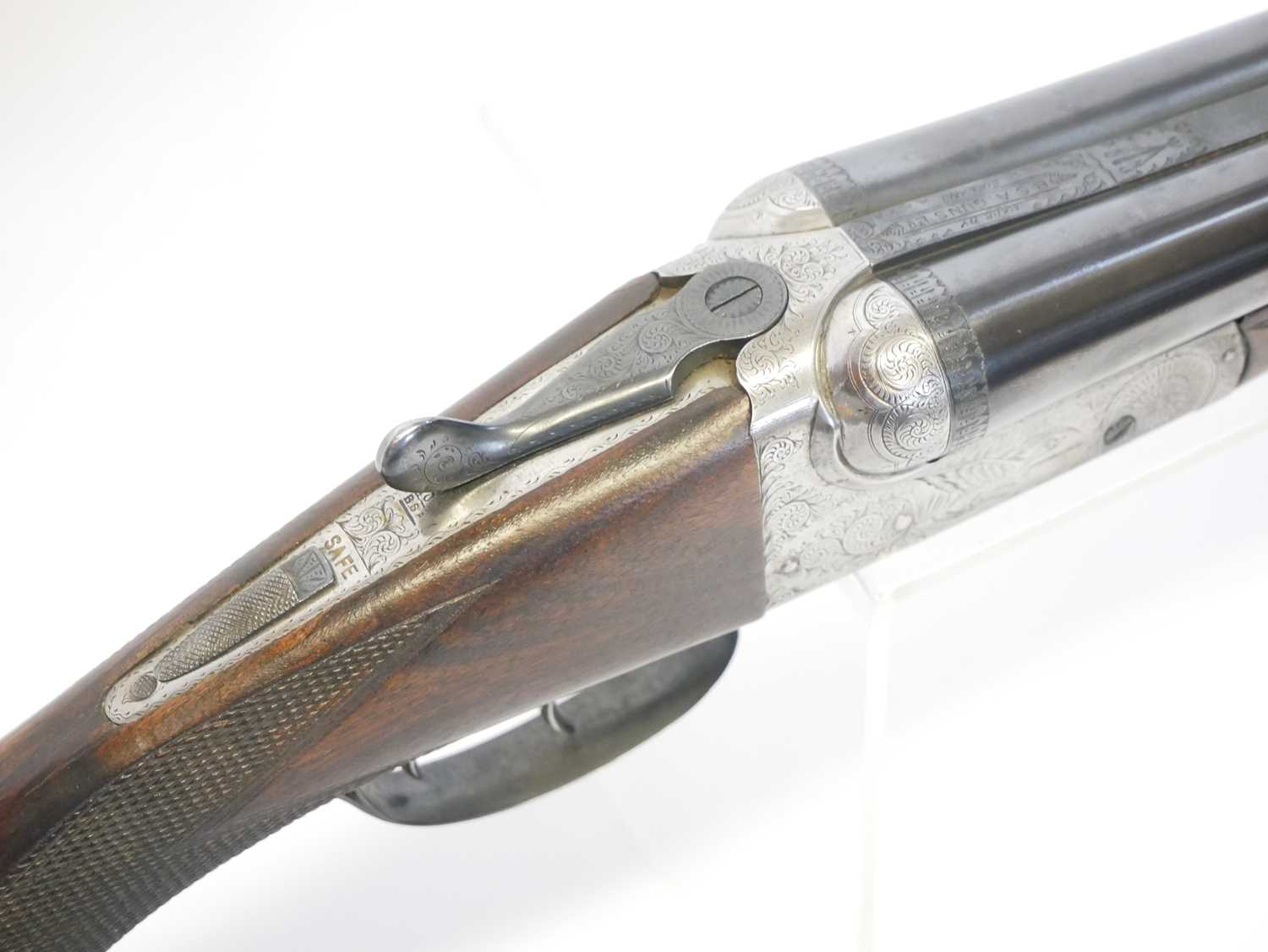 BSA Model Deluxe 12 bore side by side shotgun, serial number 50742 ...