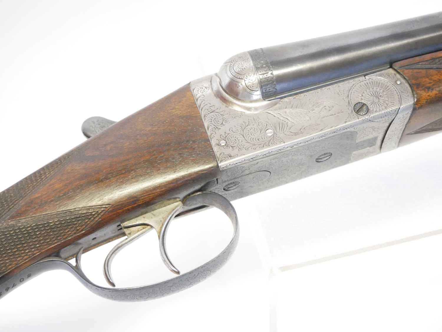 BSA Model Deluxe 12 bore side by side shotgun, serial number 50742 ...