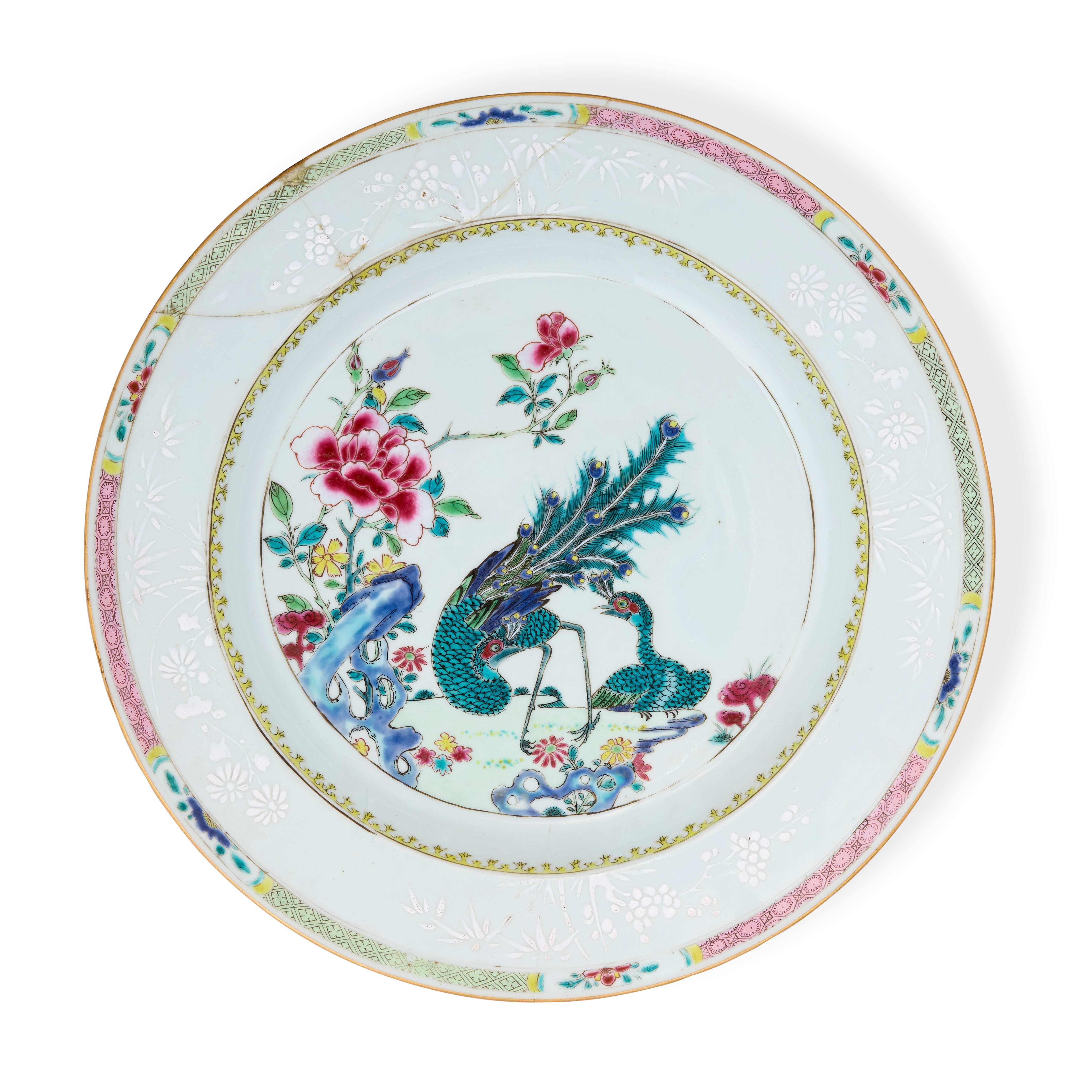 To be sold without reserve A large Chinese famille rose dish Qing ...