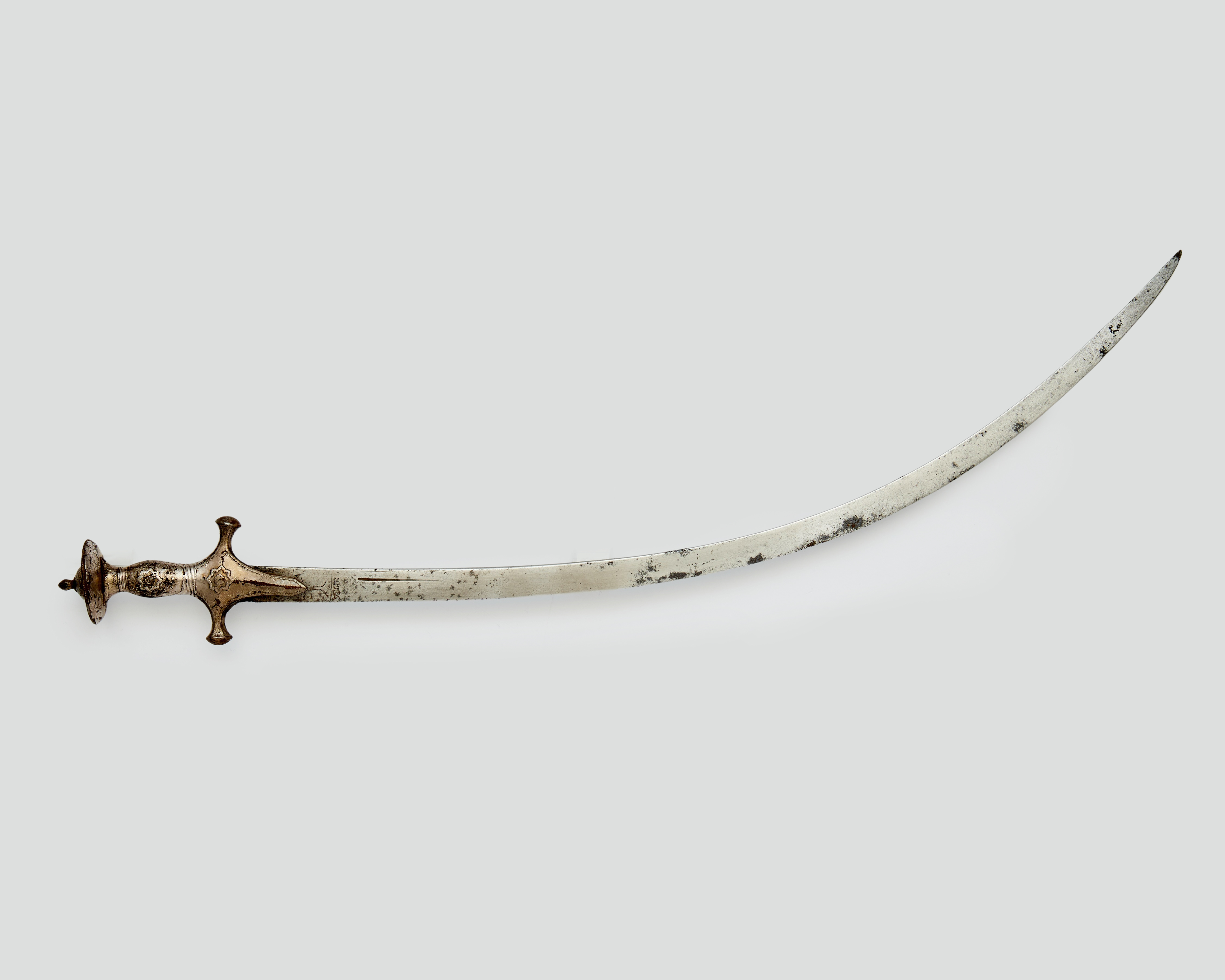 A silvered-steel hilted sword (tulwar), Sindh, Northwest India, circa ...