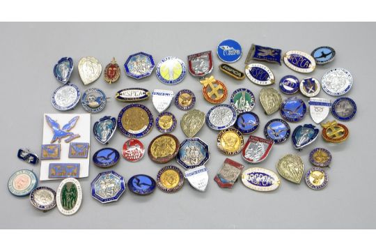 Collection of pin badges relating to NSPCC, Barnardo Helpers League ...