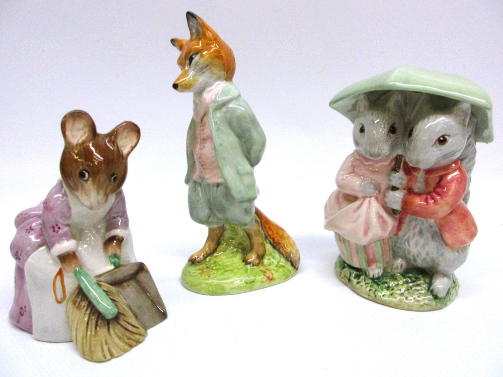 Collection of six Beswick Beatrix Potter figurines, together with boxed ...