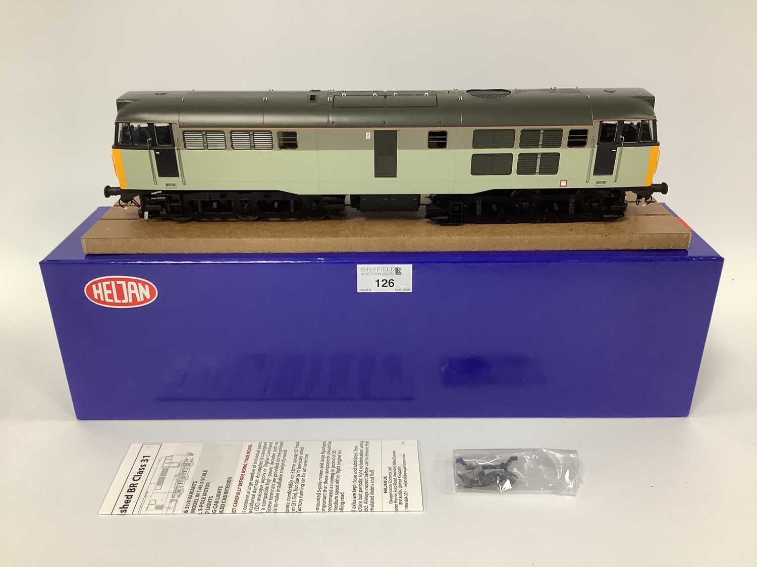 A boxed Heljan 0 gauge Class 31 diesel locomotive unnumbered in ...
