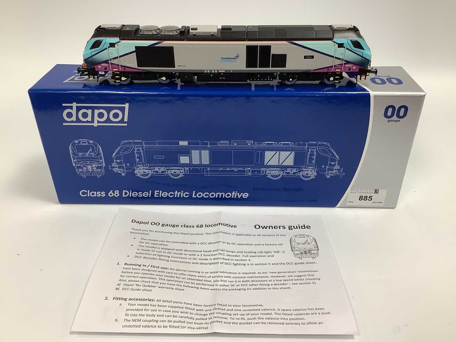 A Boxed Dapol '00' Gauge Class 68 Locomotive, in Transpennine Express ...