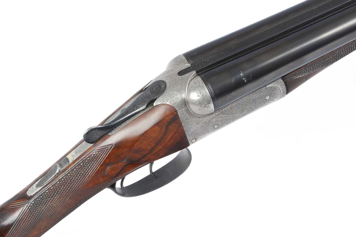 S2) 12 bore Boxlock-Ejector by George Gibb, 29 ins barrels, ¼ & ¾, game ...