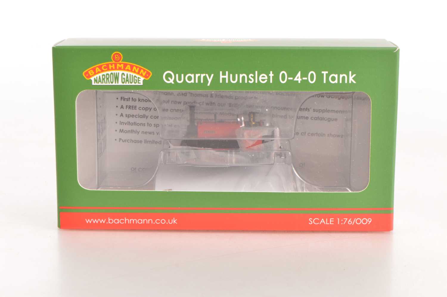 Bachmann Narrow Gauge 009 Quarry Hunslet Steam Tank Locomotive, boxed ...
