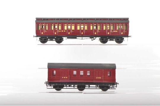 Kitbuilt 0 Gauge Finescale pair of LMS Rolling stock (2), all 3rd ...