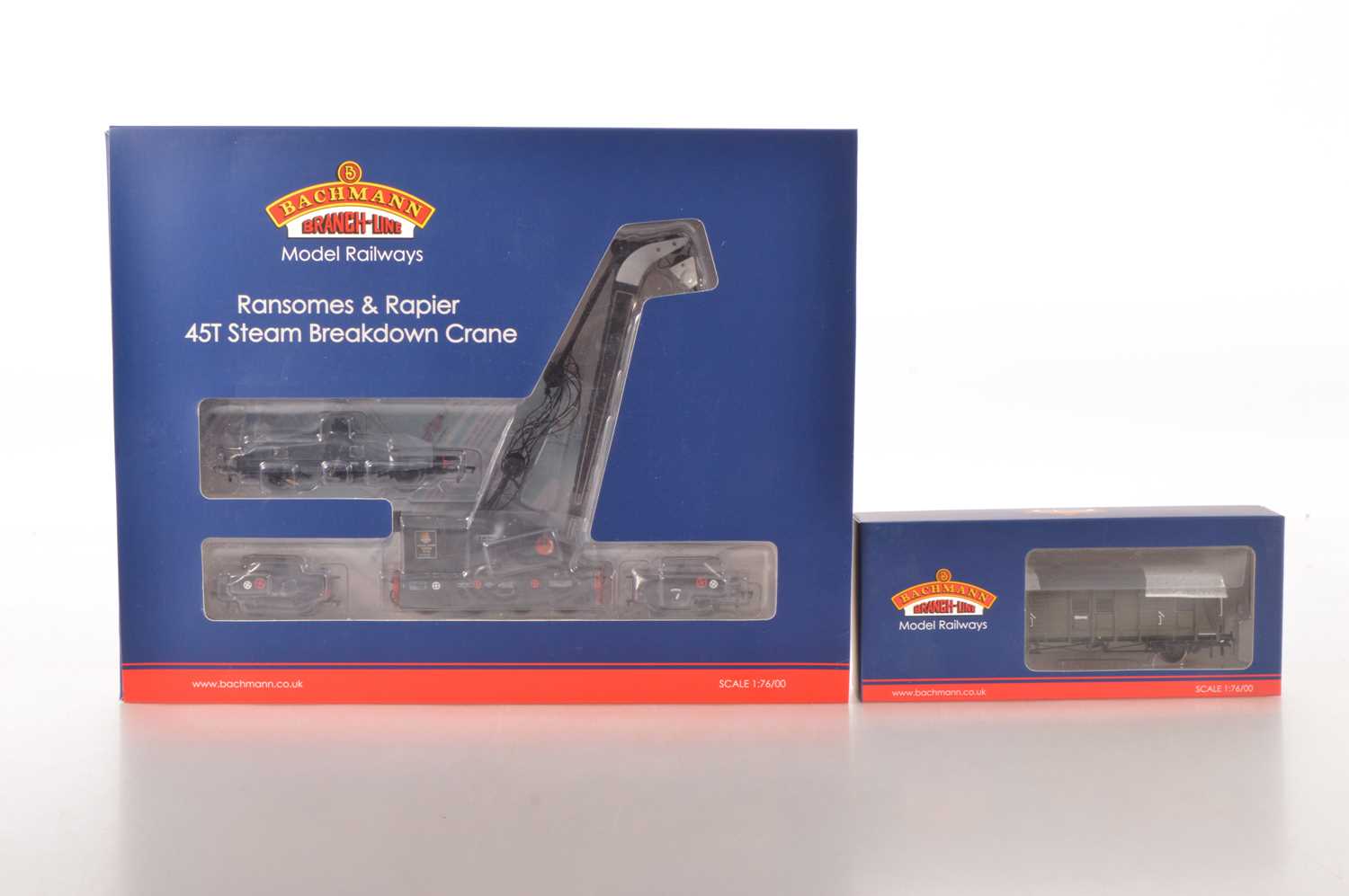 Bachmann 00 gauge boxed 38-802 Ransomes and Rapier Crane and PLV (2 ...