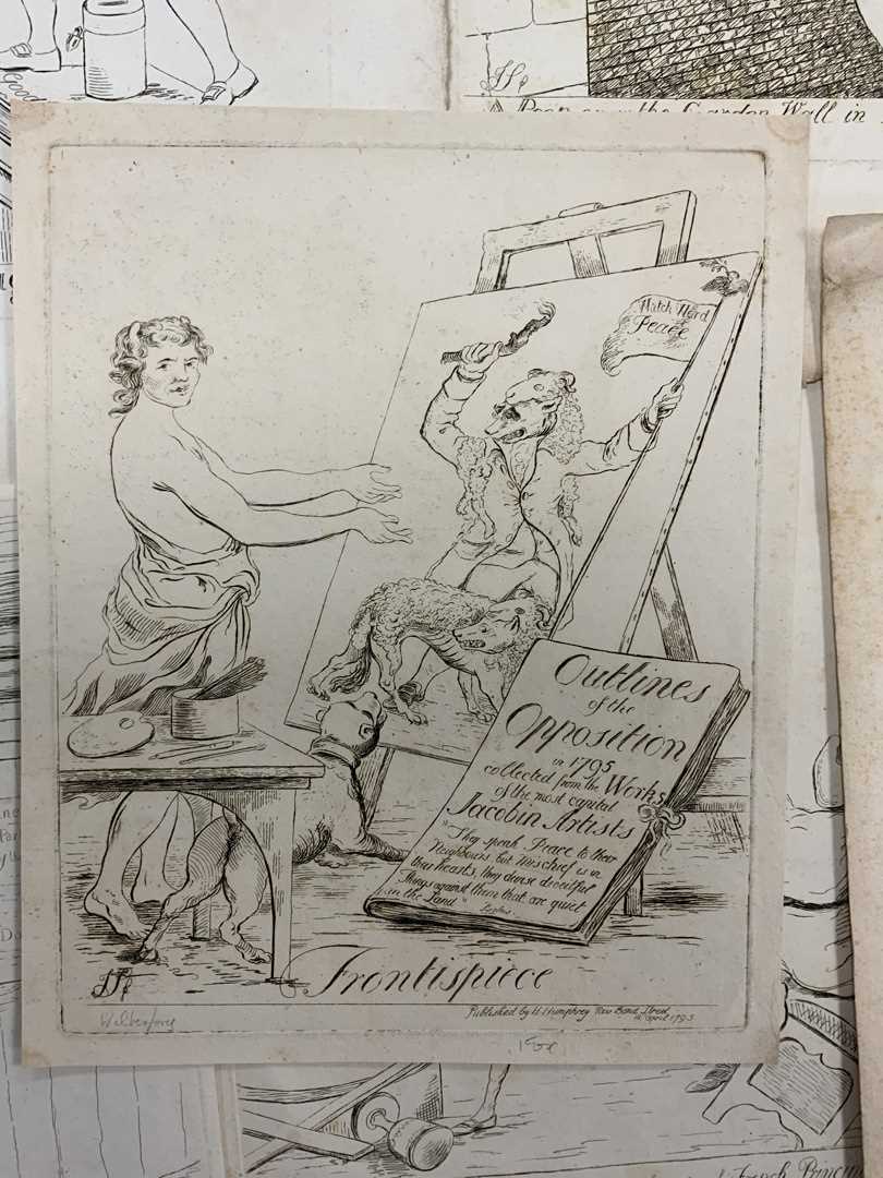 Prints & Engravings - James Sayers (or Sayer) (1748-1823) "Outlines of ...