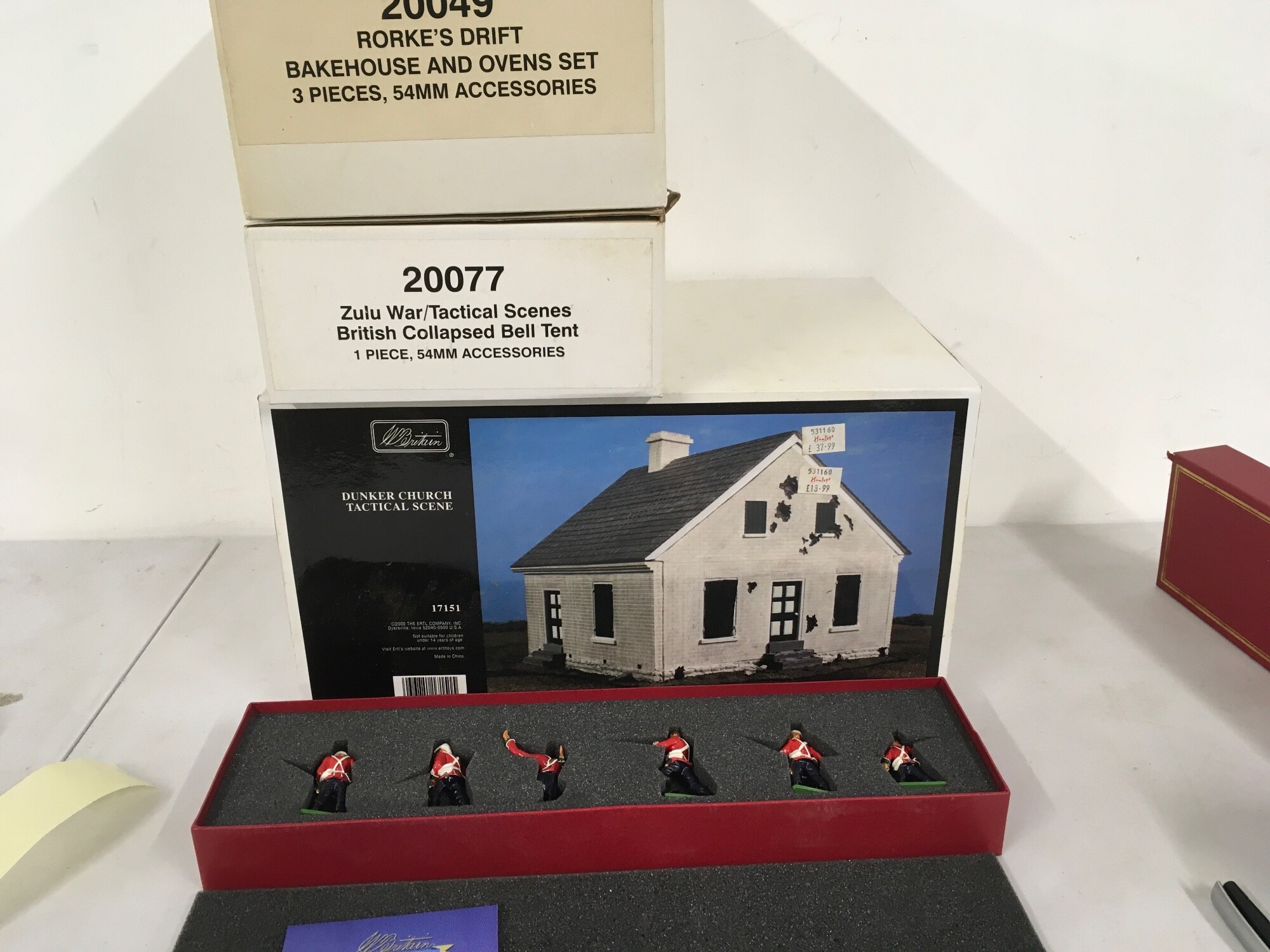 4 x boxed Britains sets includes 17151 Dunker Church Tactical scene ...