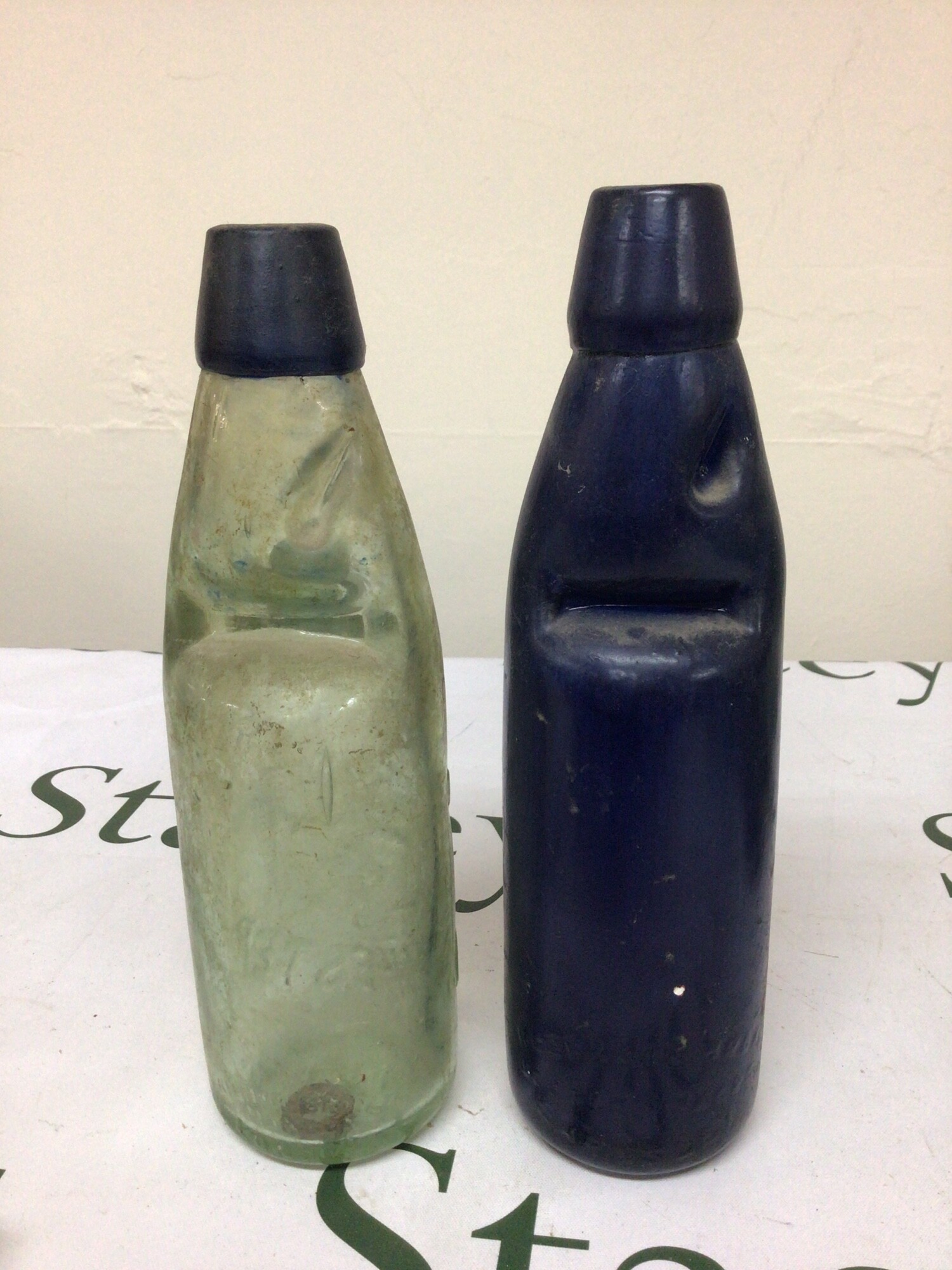 A Rare Antique Blue glass Codd bottle Allen & Lloyd Aldershot and one ...