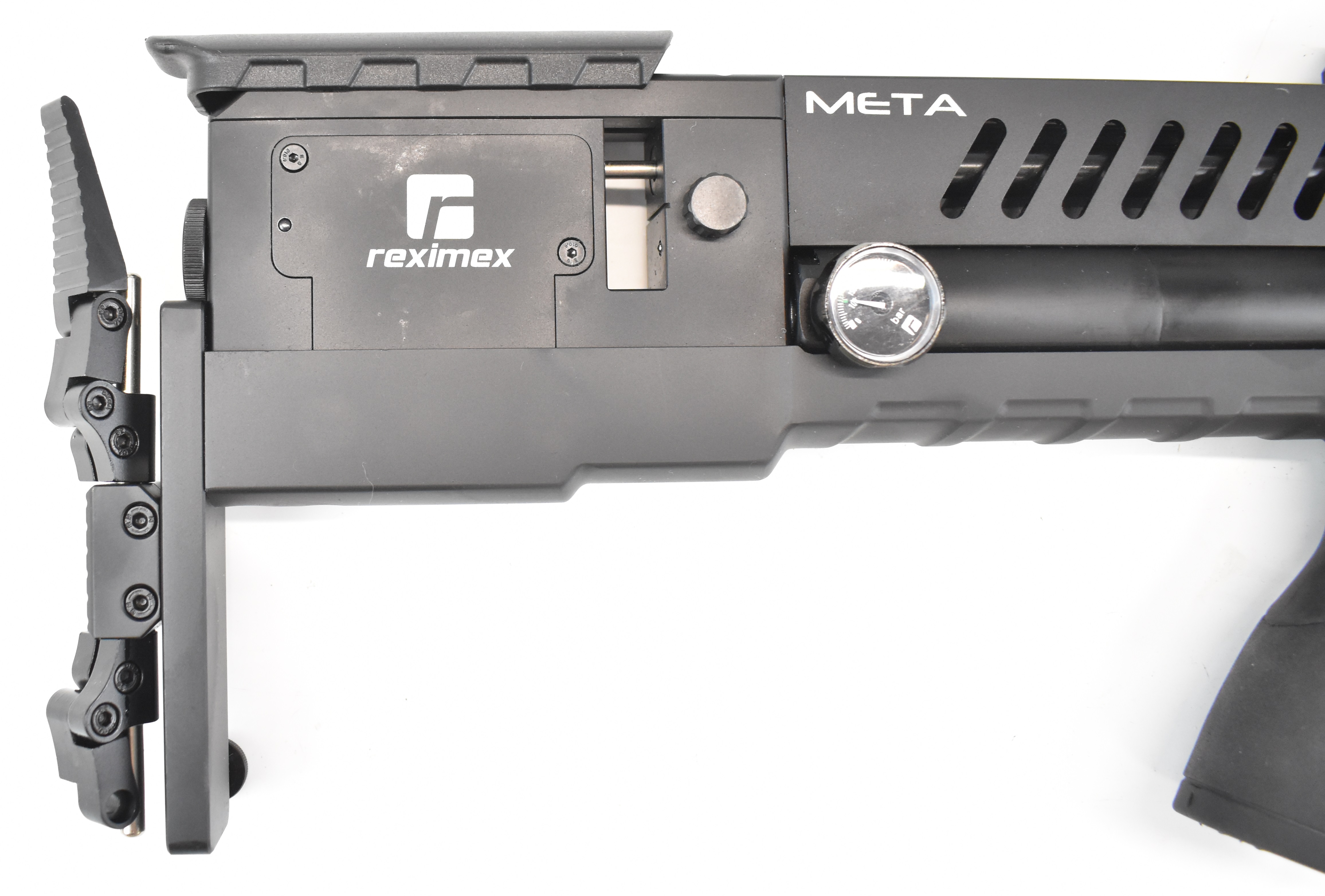 Reximex Meta Plus .177 PCP carbine air rifle with textured pistol grip ...