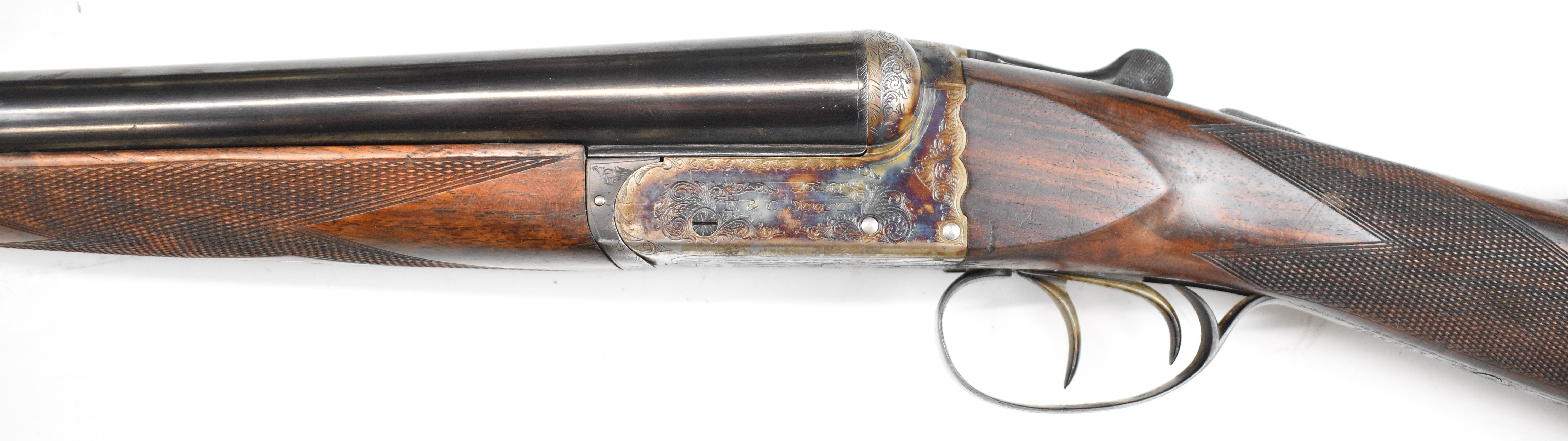 W&C Scott The Bowood 12 bore side by side shotgun with named and ...