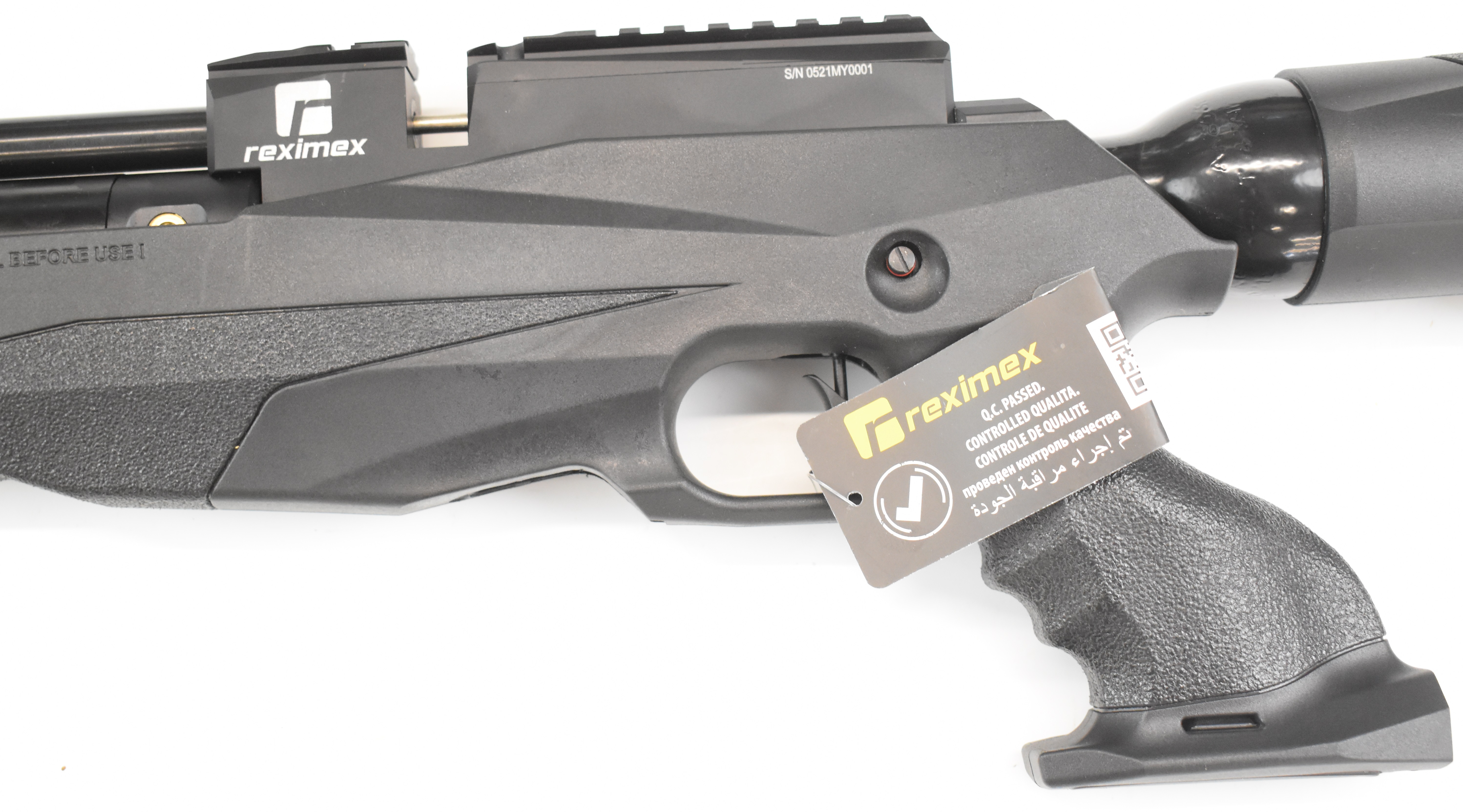 Reximex Myth .177 PCP air rifle with textured pistol grip, composite ...