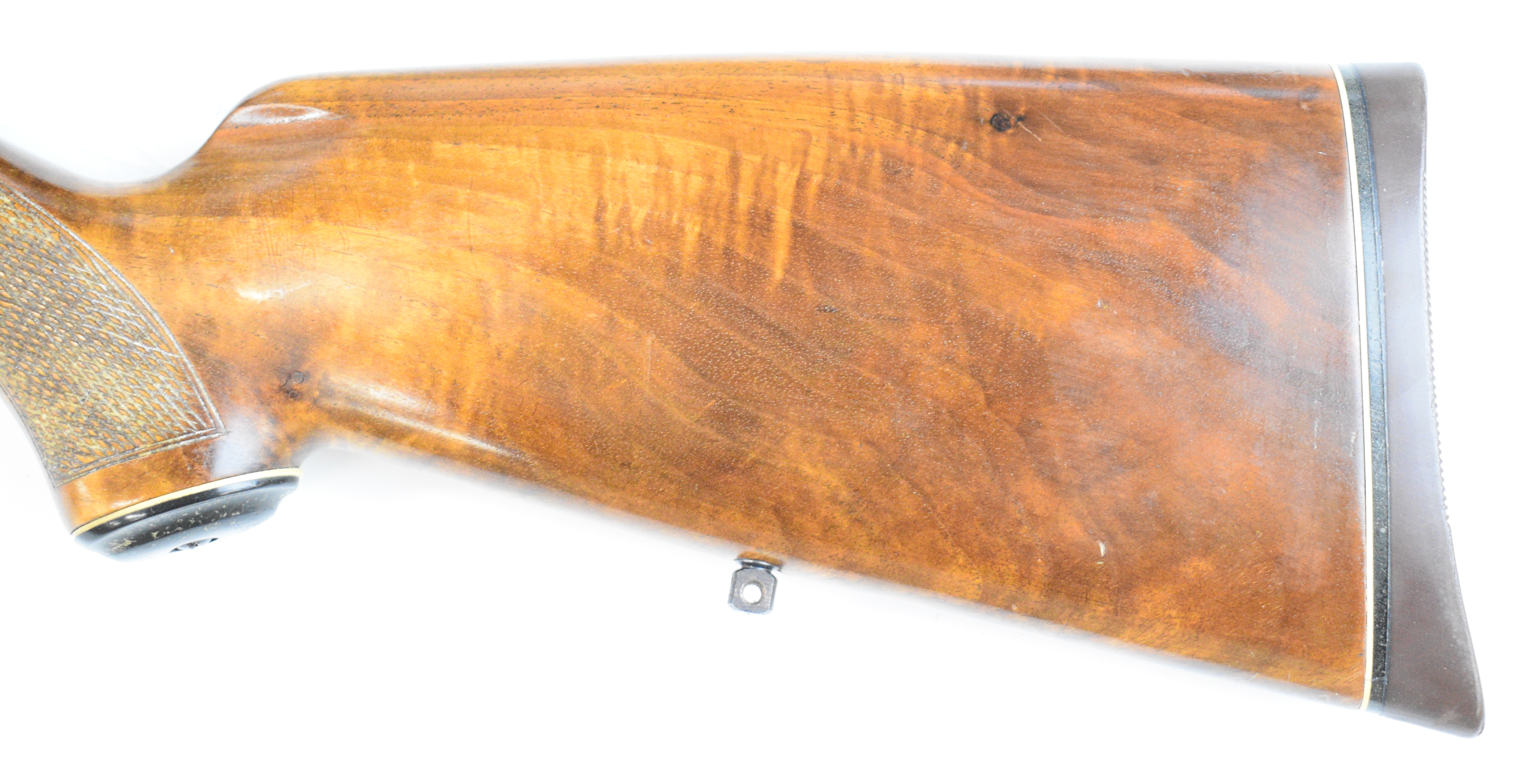 Weihrauch HW35 .22 air rifle with chequered semi-pistol grip, raised ...