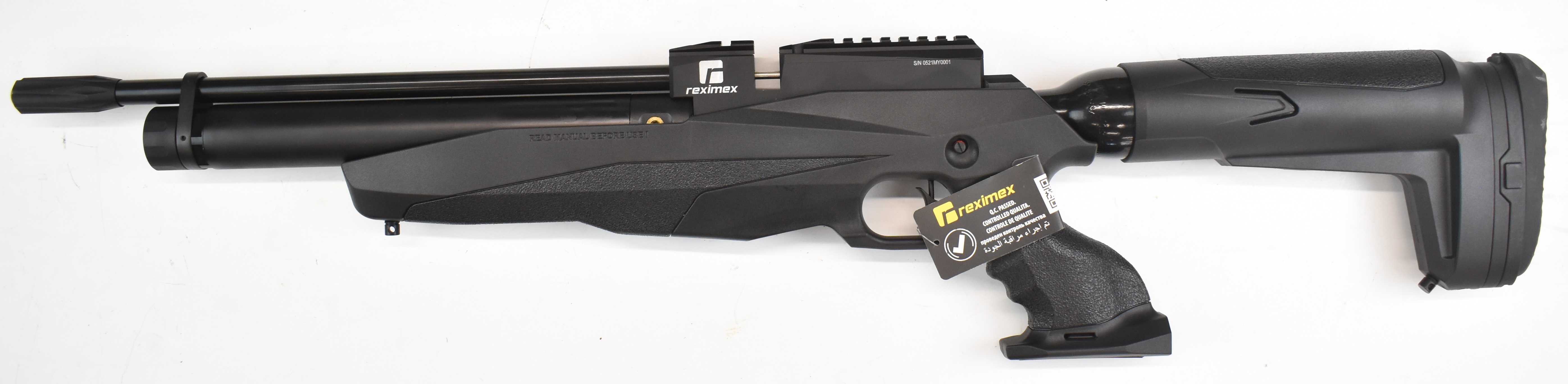 Reximex Myth .177 PCP air rifle with textured pistol grip, composite ...