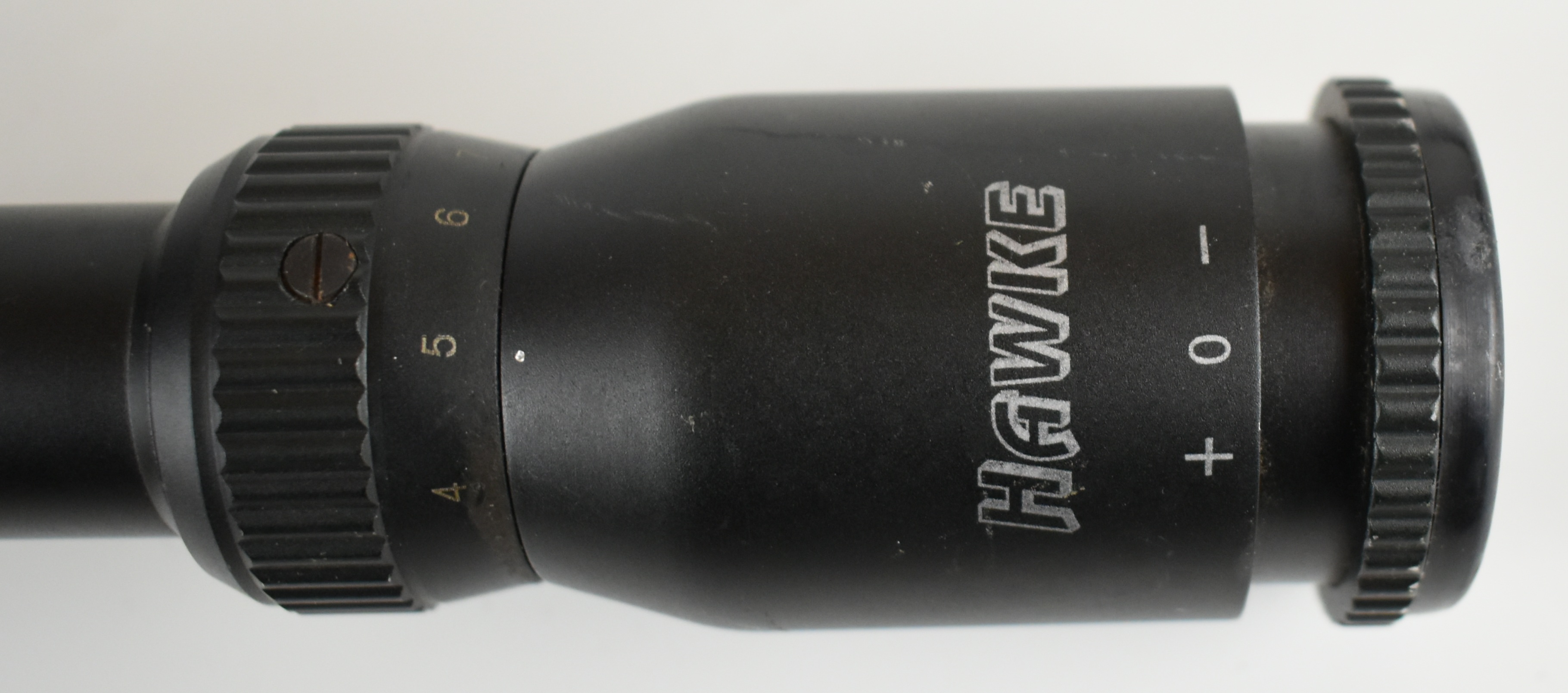 Nine various rifle scopes including Edgar Brothers 20x42, Hawke Airmax ...