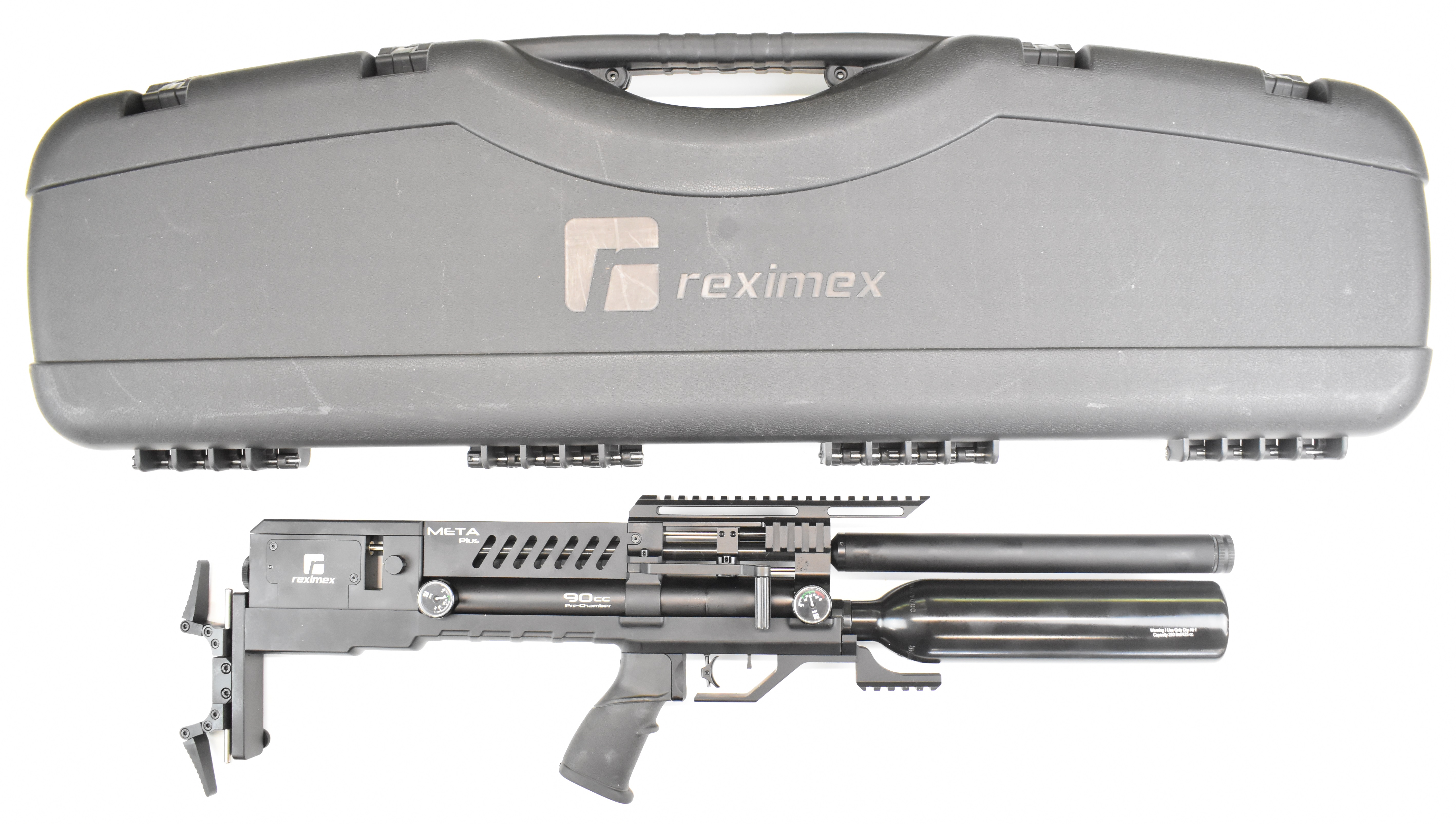 Reximex Meta Plus .22 PCP carbine air rifle with textured pistol grip ...