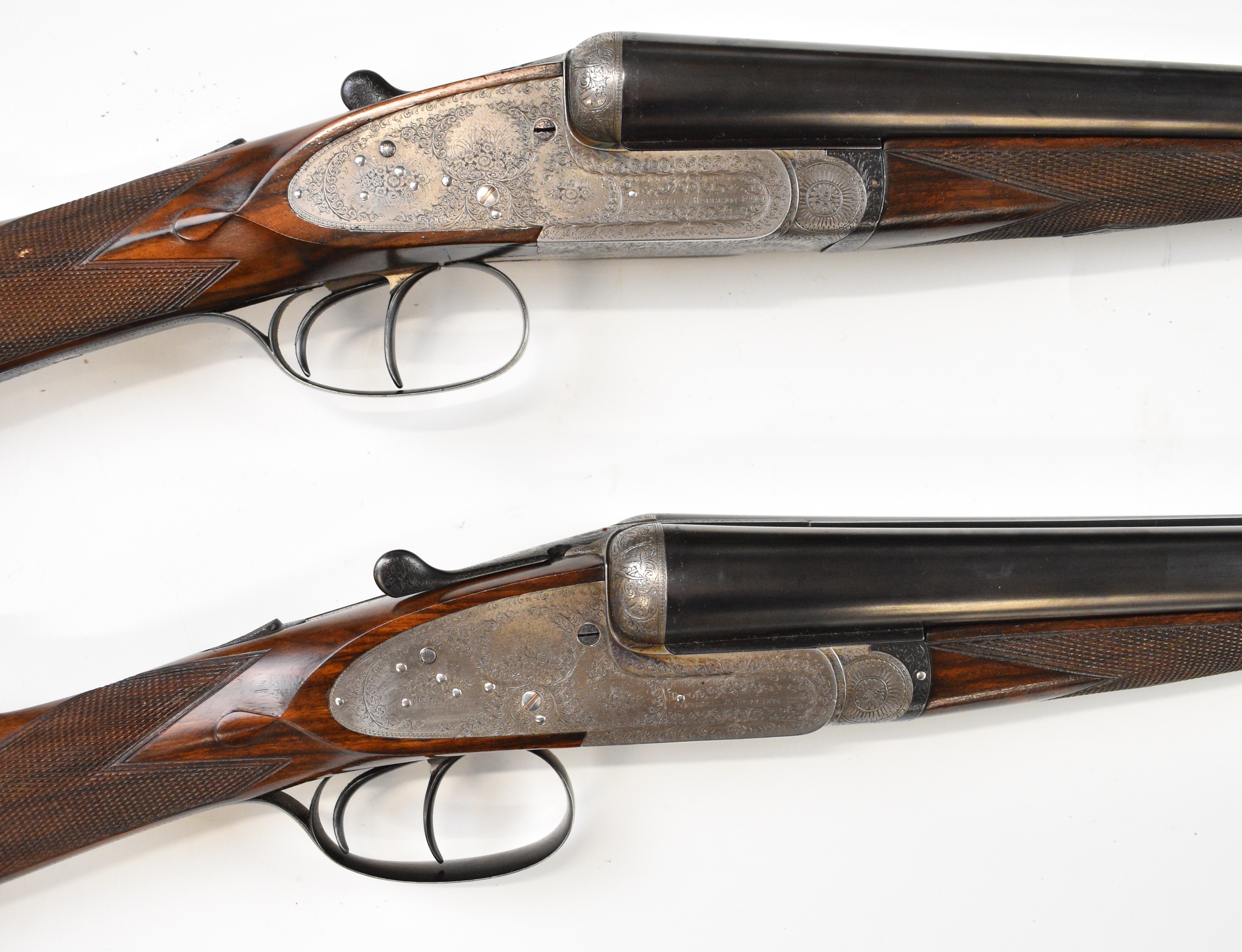 A pair of Cogswell & Harrison Extra Quality Victor 12 bore side by side ...