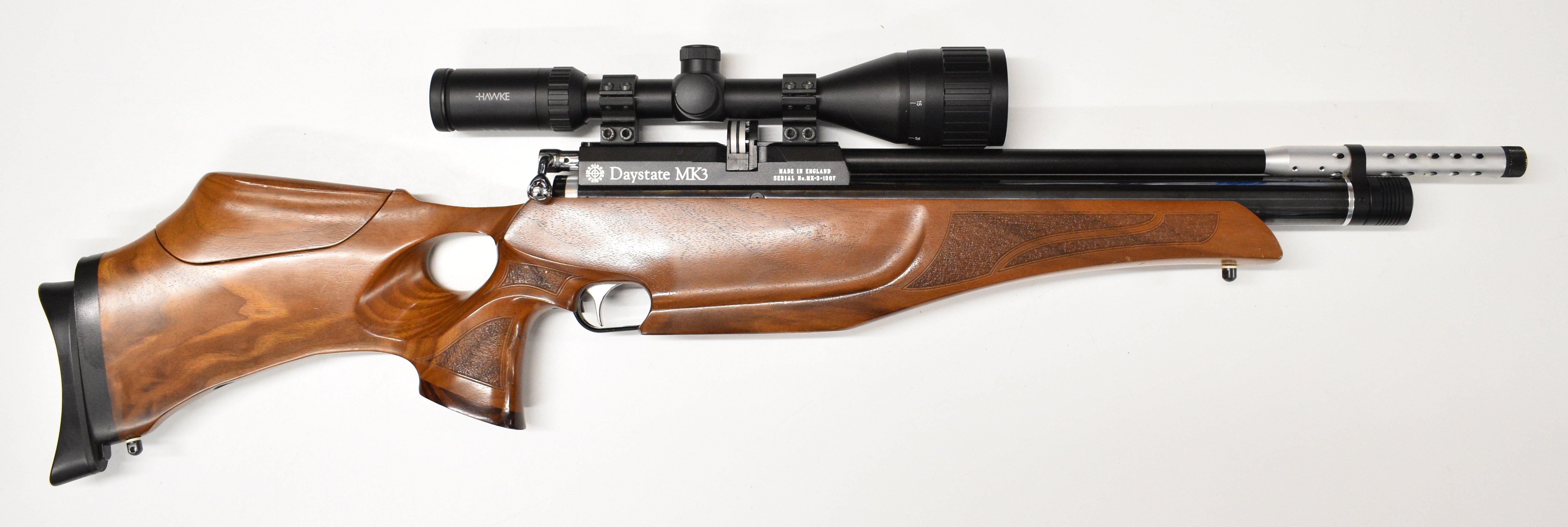 Daystate Mk 3 .177 PCP air rifle with shaped and textured thumb-hole ...