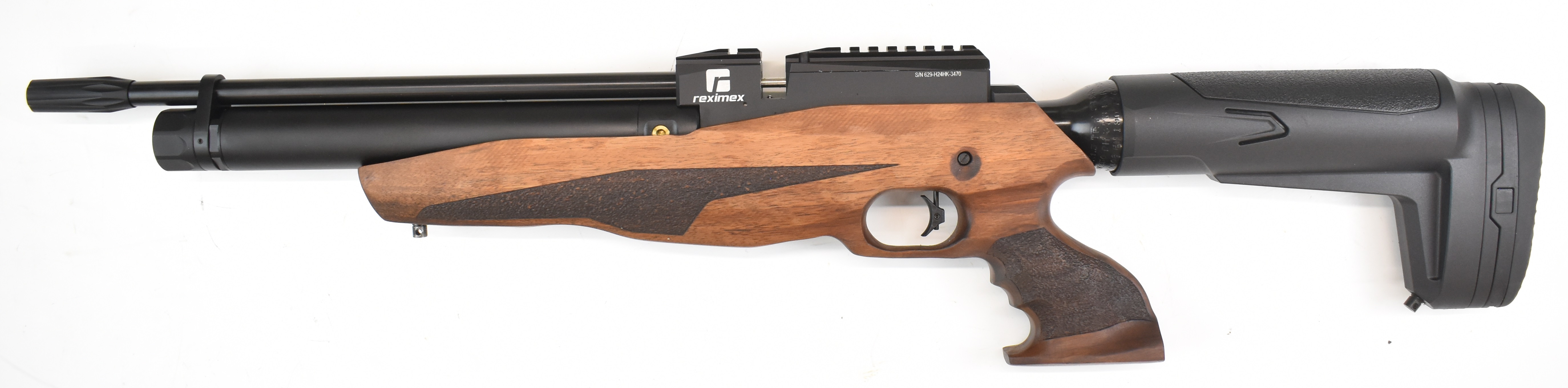 Reximex Myth .177 PCP air rifle with textured pistol grip and forend ...