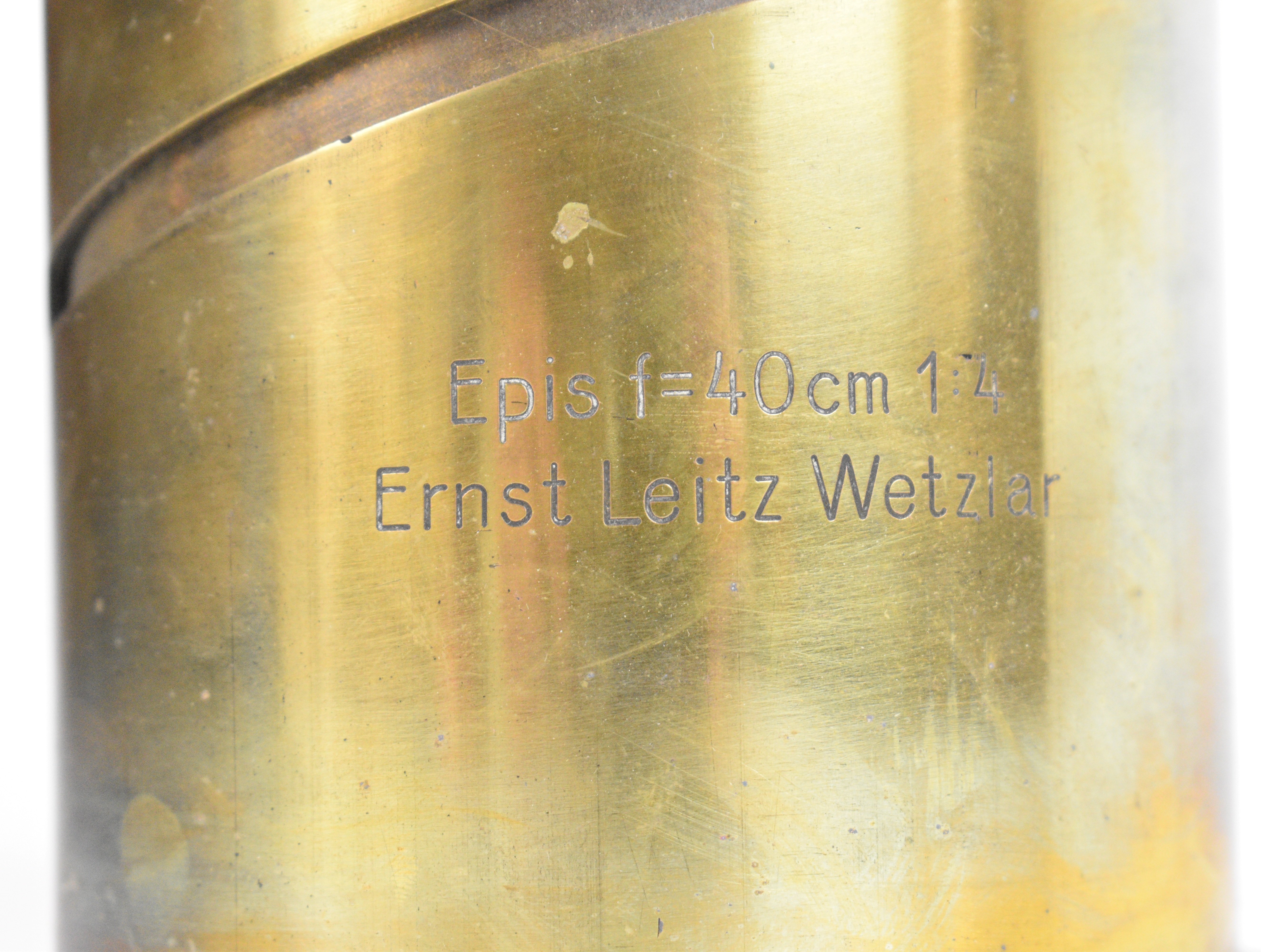 Ernst Leitz Wetzlar Epis f=40cm 1:4 projector or similar lens, overall ...