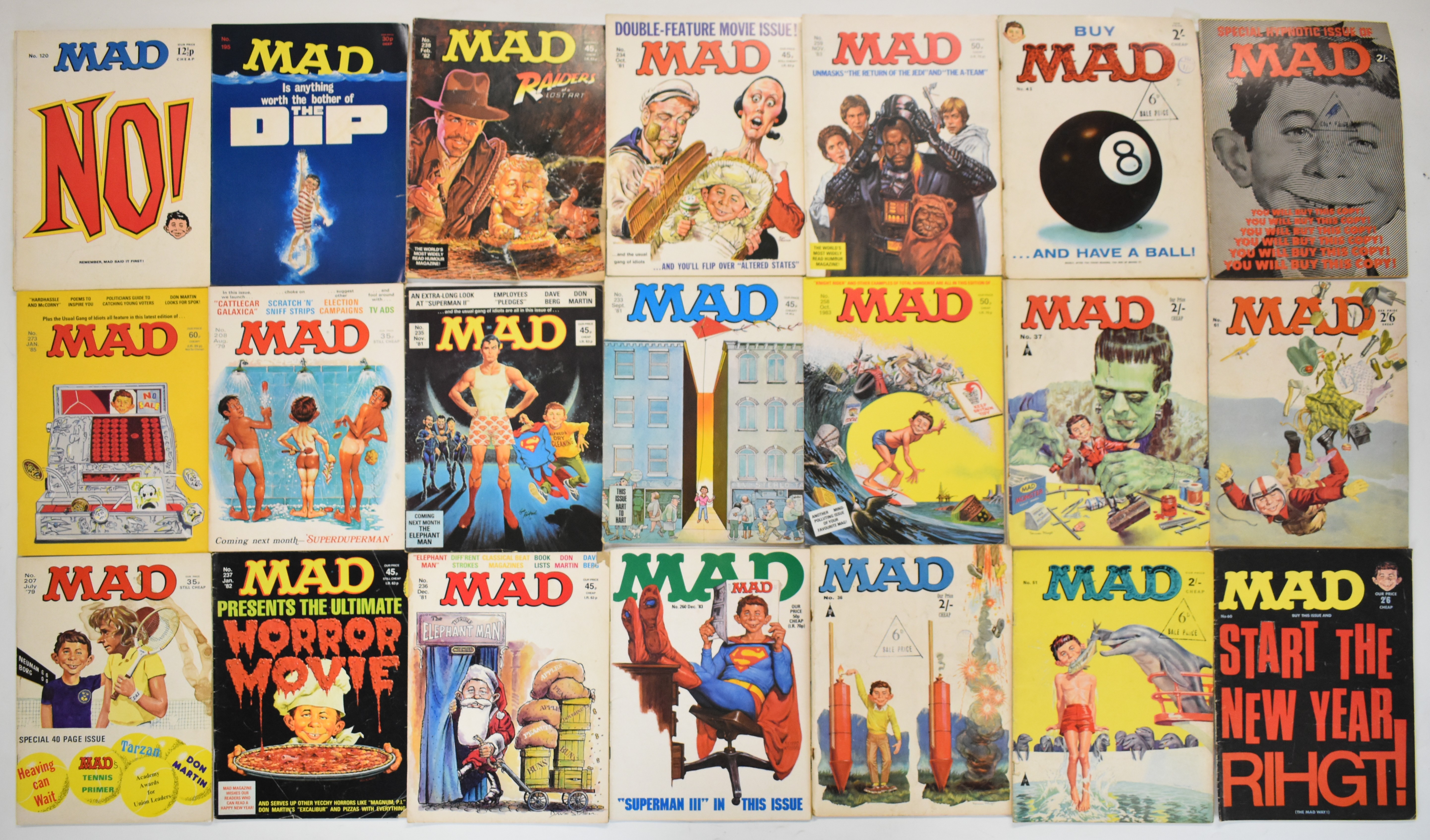 [Political Satire & Humour] MAD comic book magazines a collection of ...