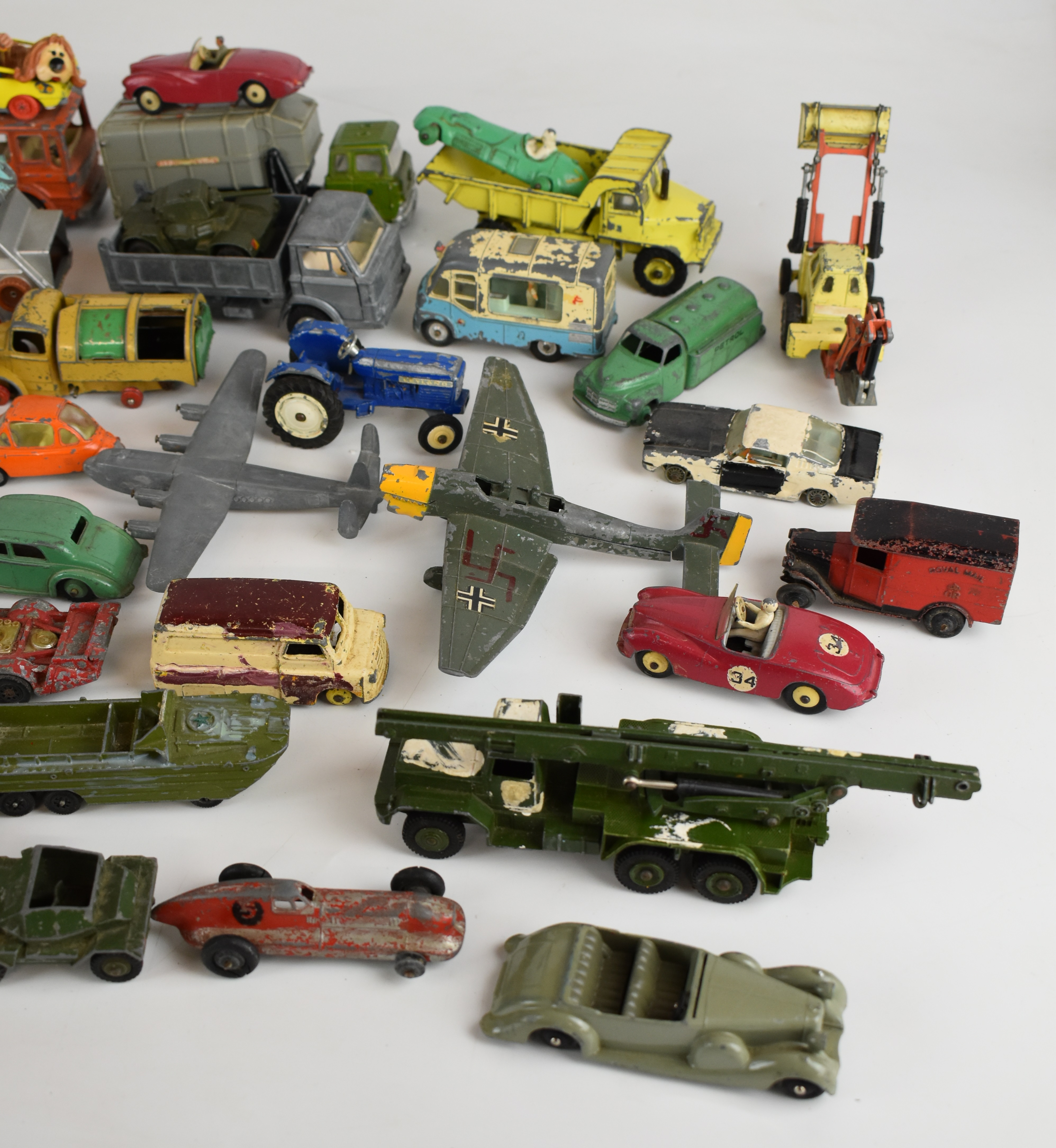 Forty five vintage Dinky, Corgi and Pocketoy diecast model cars and ...