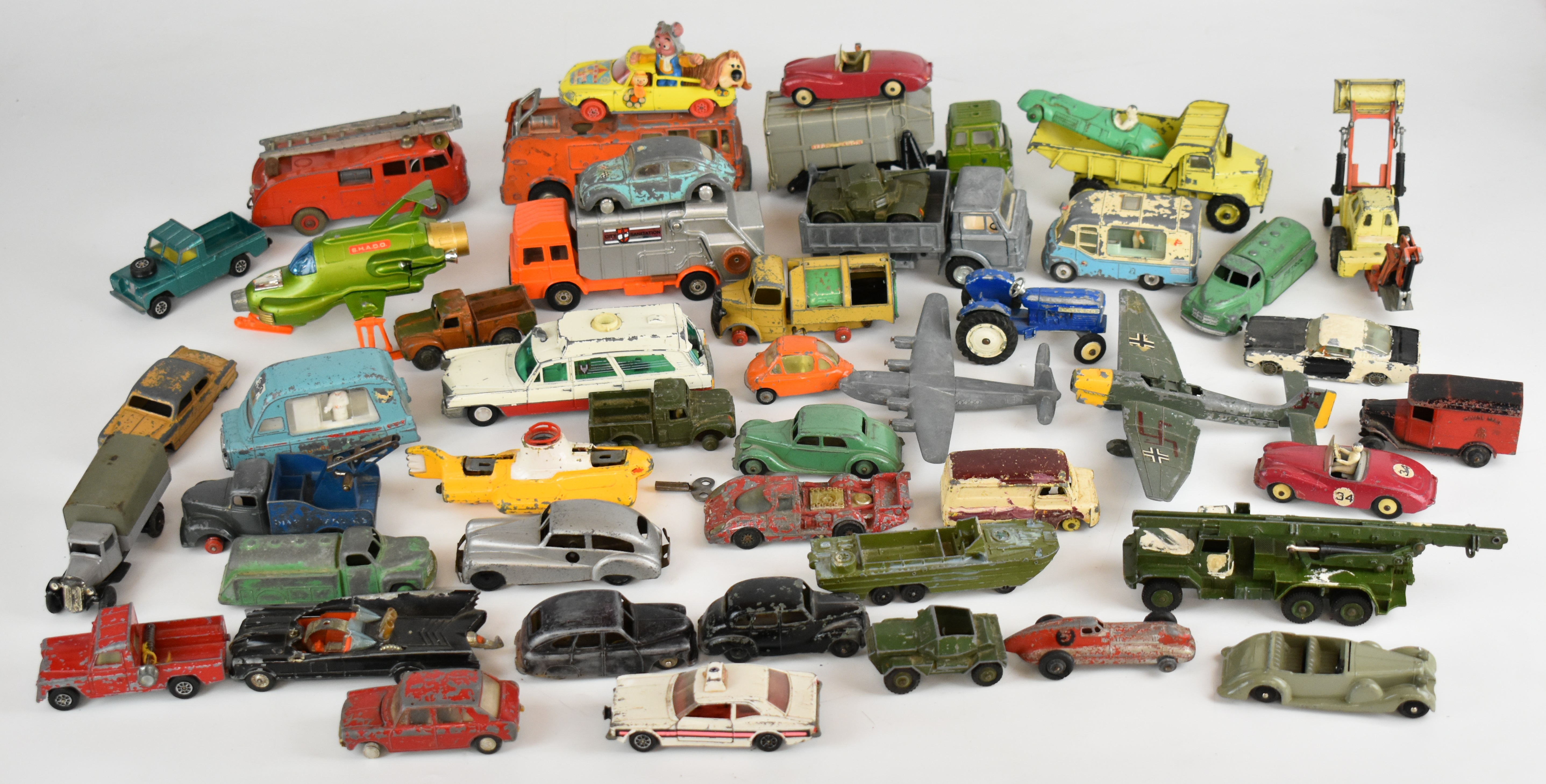 Forty five vintage Dinky, Corgi and Pocketoy diecast model cars and ...