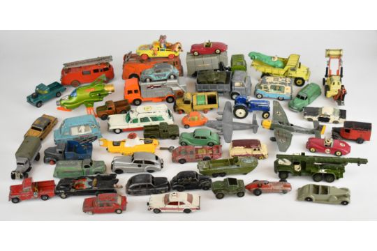 Forty five vintage Dinky, Corgi and Pocketoy diecast model cars and ...