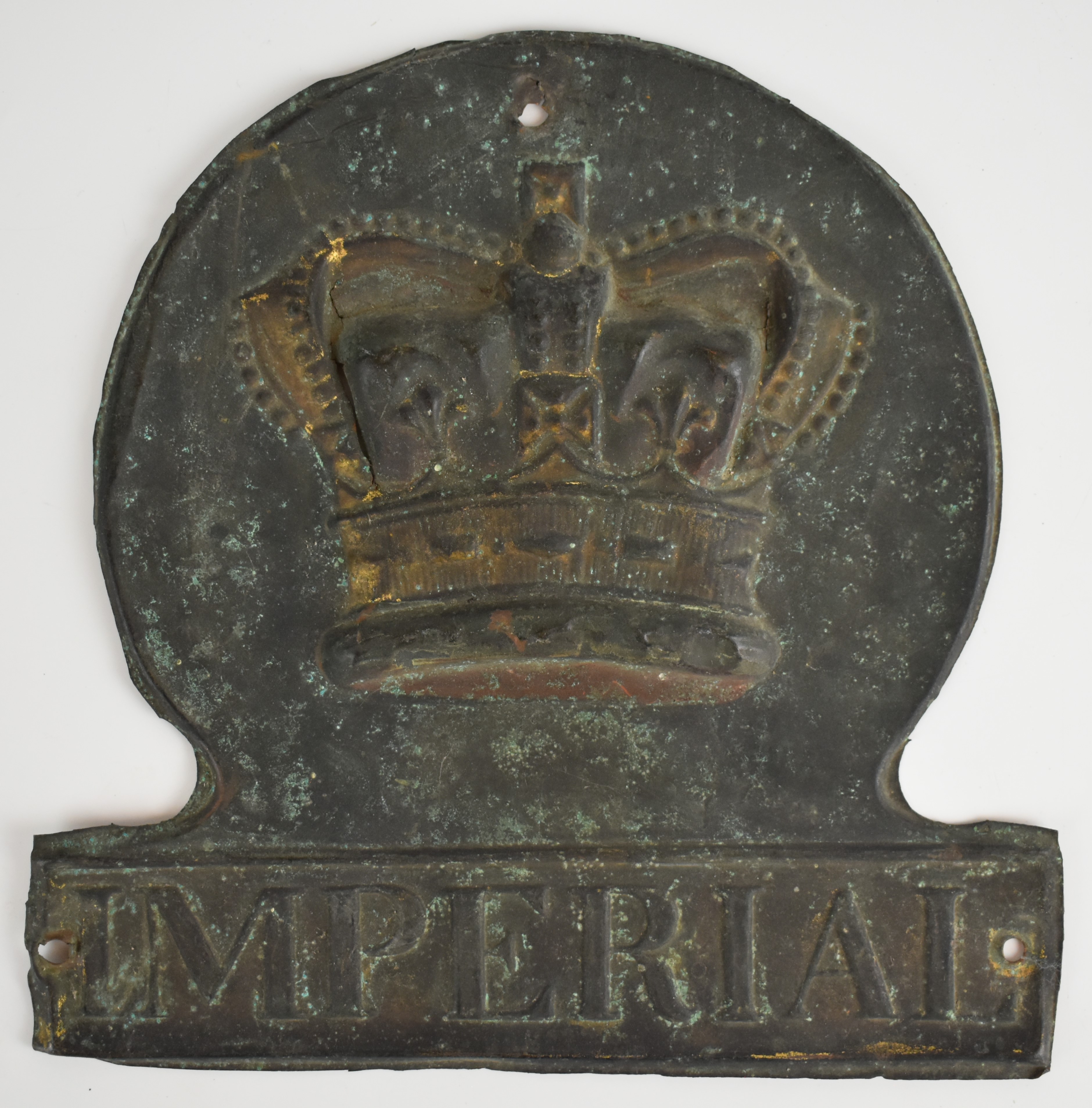 Two copper firemarks Queen Insurance Company (W99B) and Imperial Fire ...
