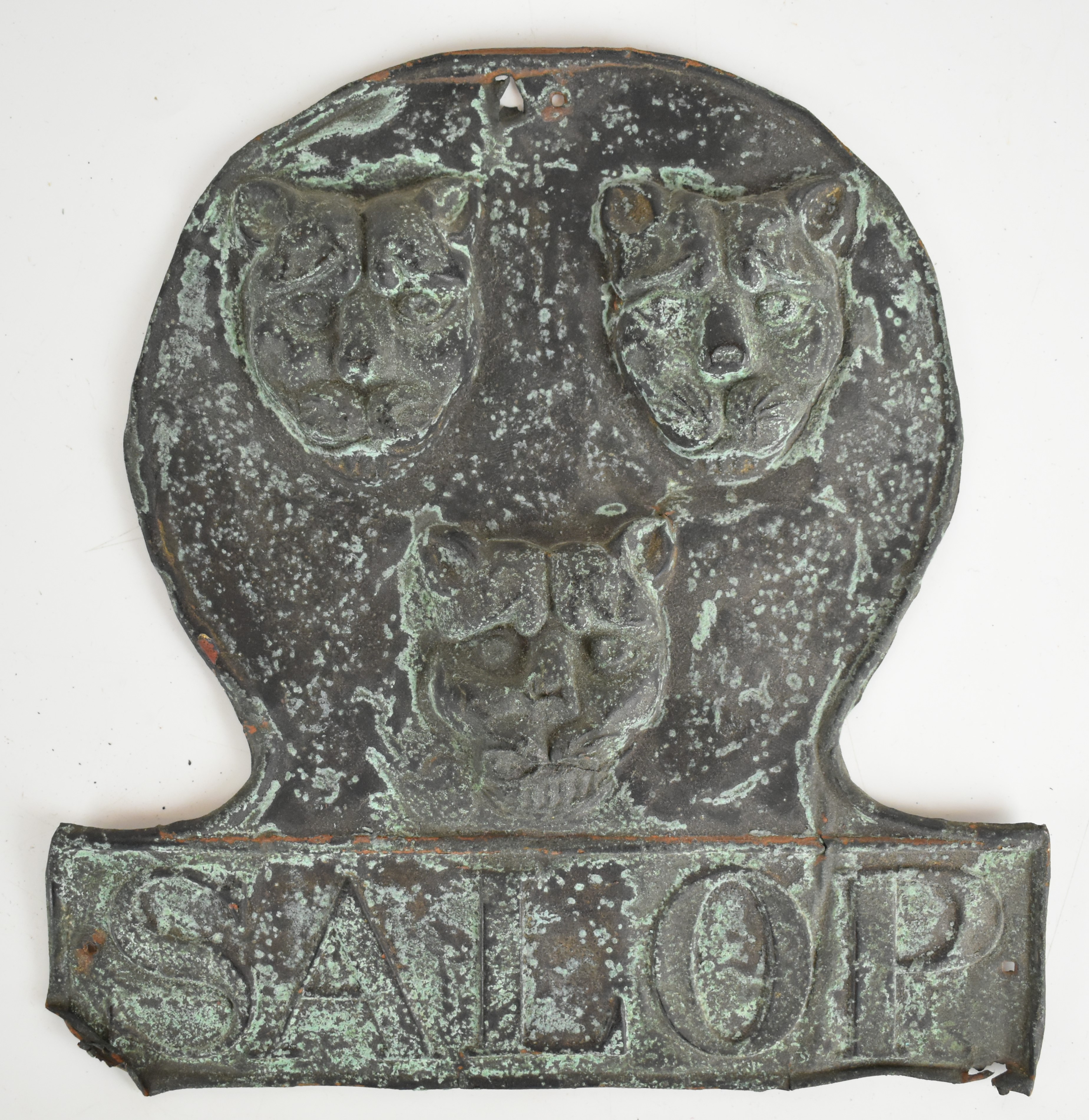 Two firemarks for The Salop Fire Office (Shropshire), tallest 19cm