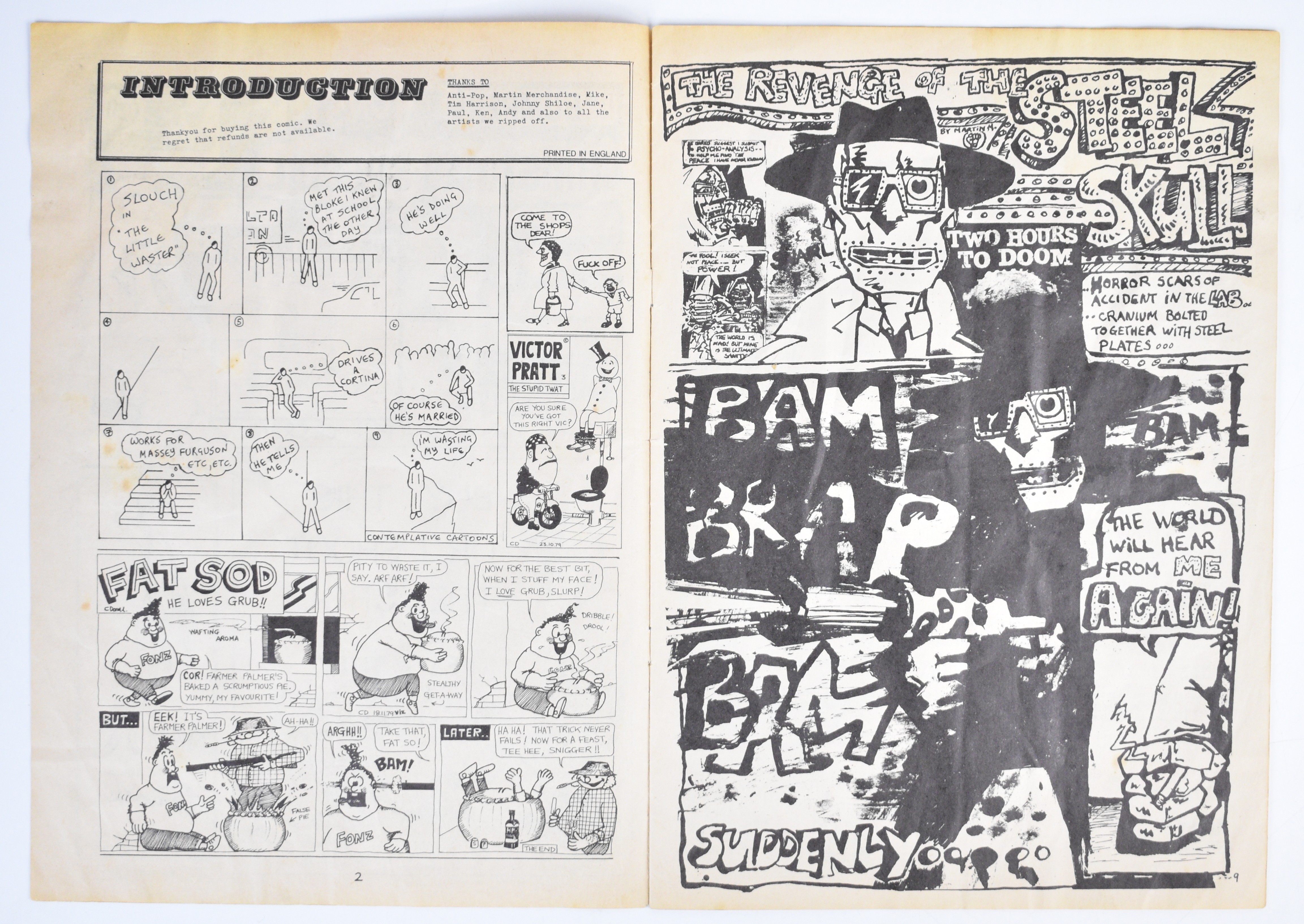 Viz Comics issue #1 (1979), first printing with 'Free' ice cream in red ...
