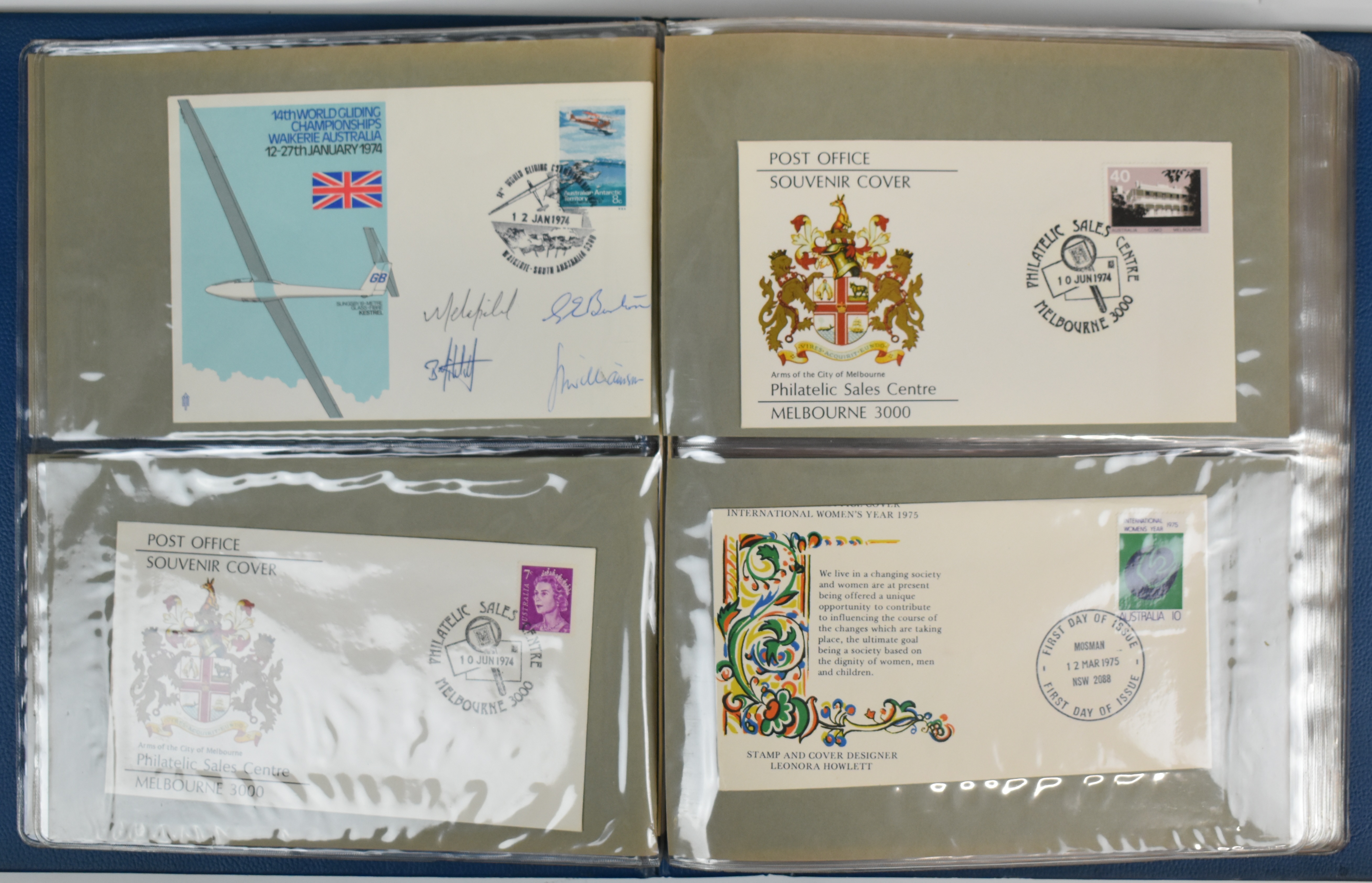 Collection of Australia first day covers in three albums 1973-2000 ...