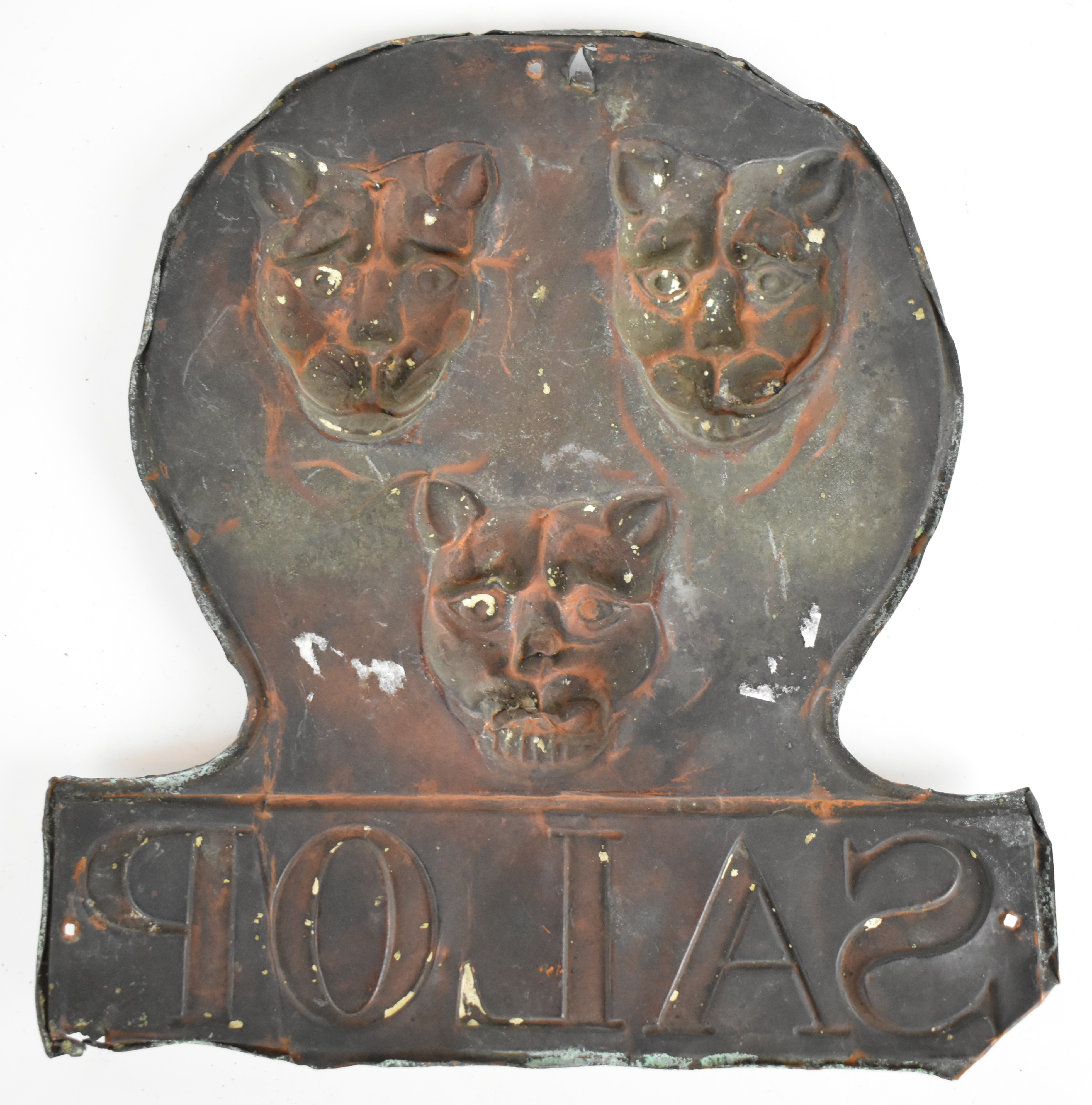 Two firemarks for The Salop Fire Office (Shropshire), tallest 19cm