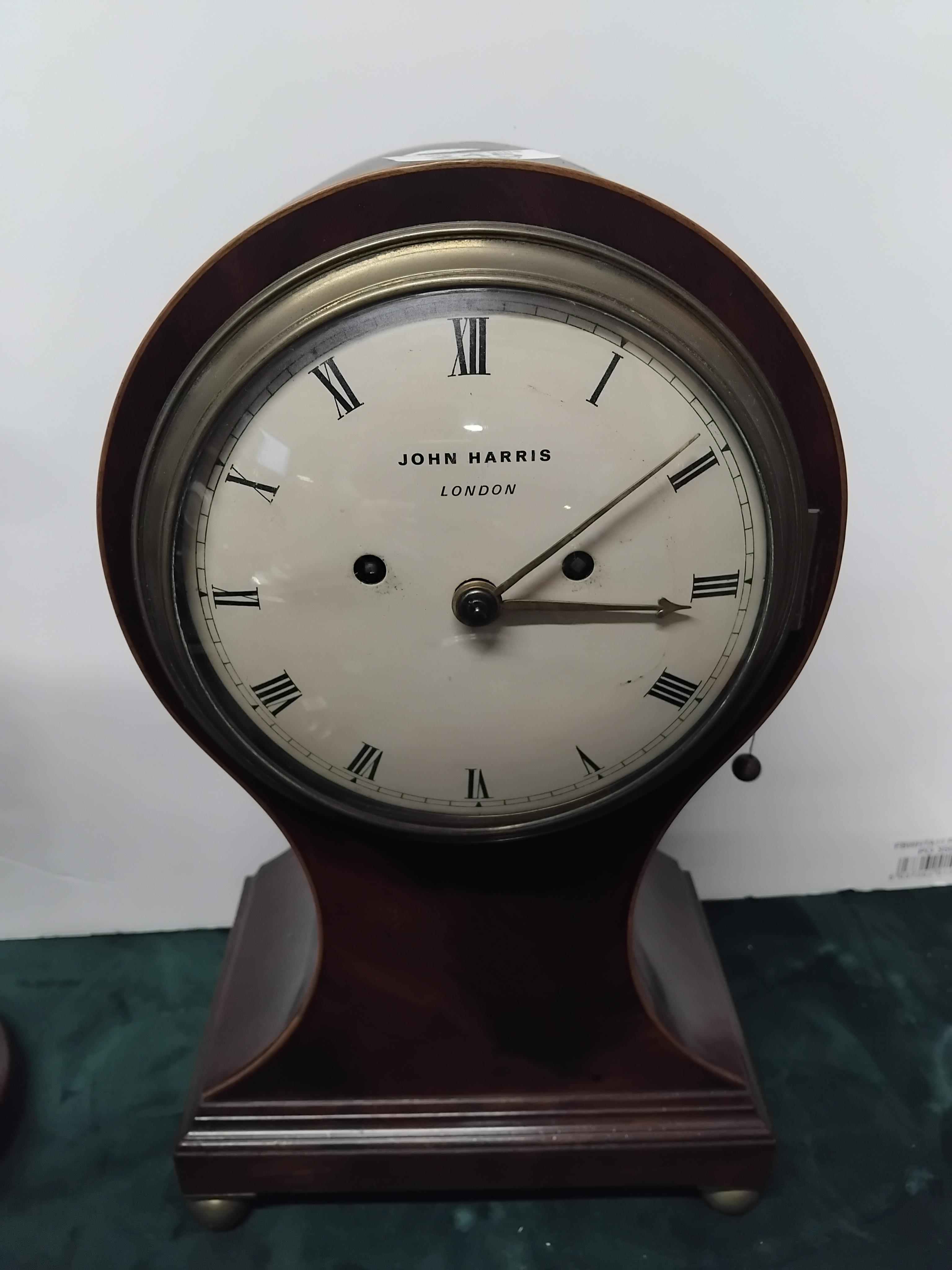 An Antique Mahogany Balloon-shaped Mantel Clock by John Harris, London ...