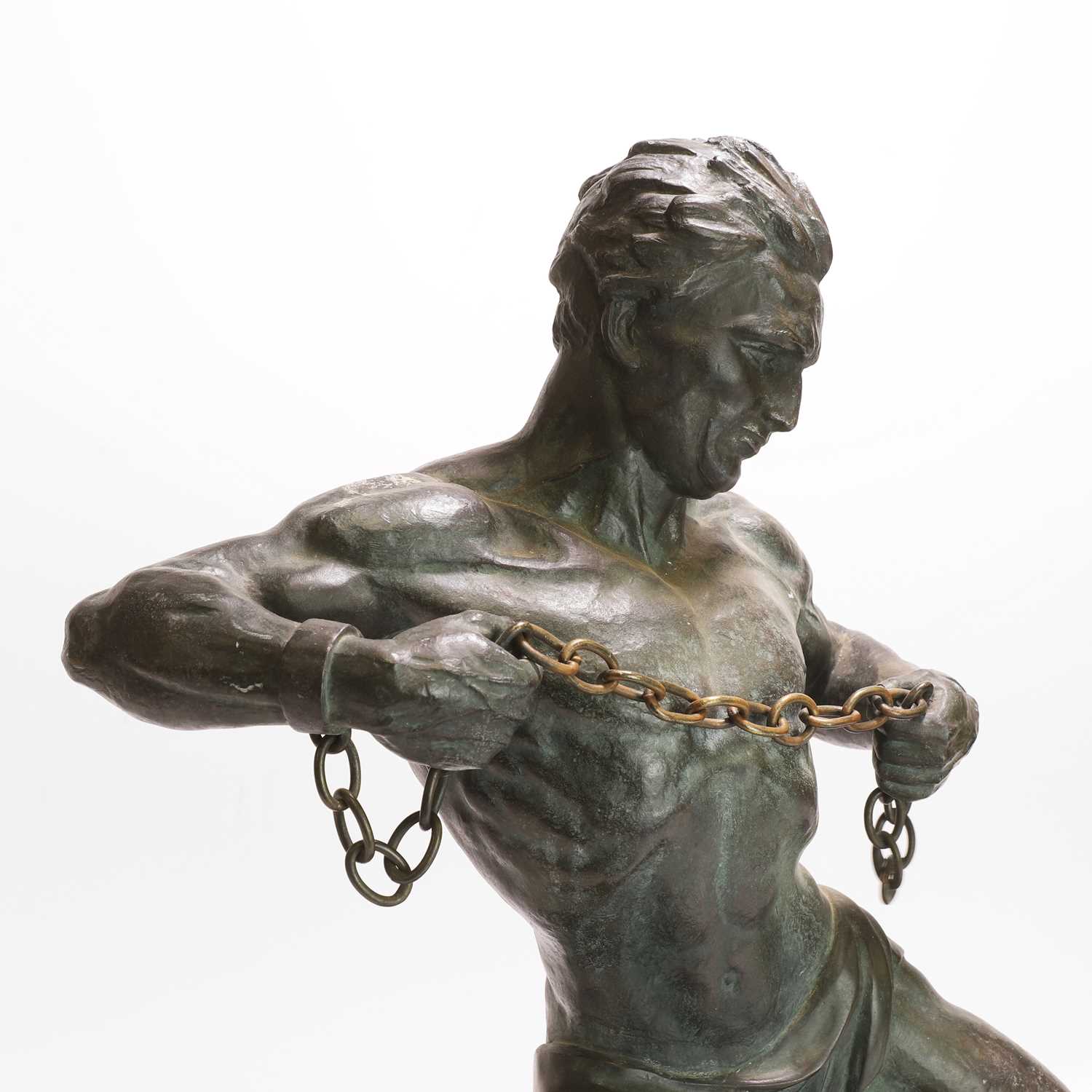 After Jean de Roncourt 'Hercules breaking his Chains' An Art Deco ...