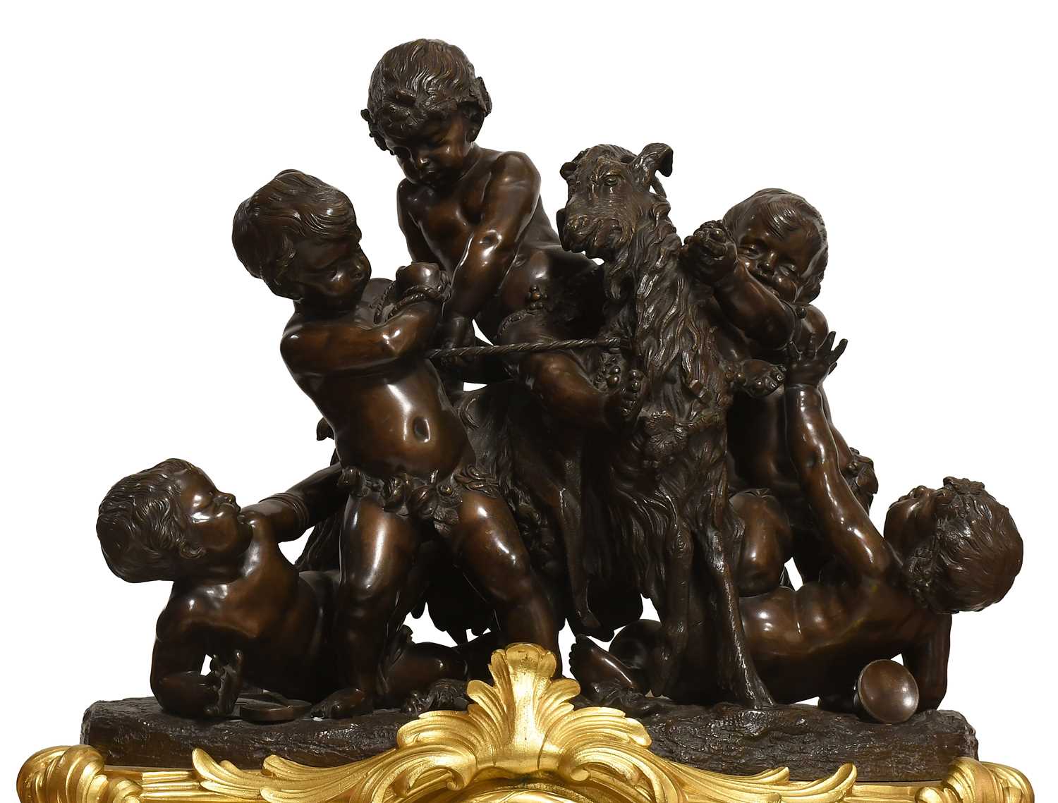 A French Louis XV Style Bronze Ormolu Striking Mantel Clock, 19th ...