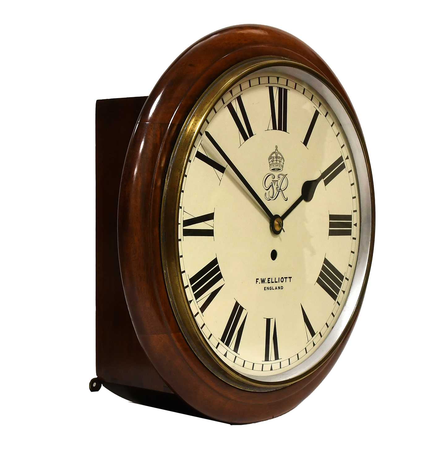 A Mahogany Wall Timepiece, Signed F.W.Elliott, England, 1940, case with ...