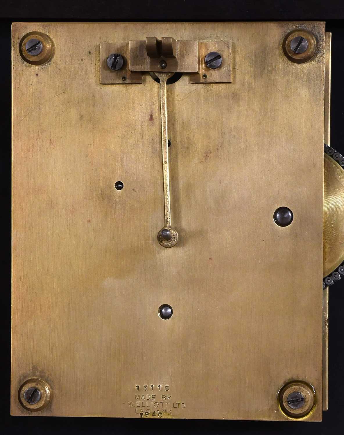 A Mahogany Wall Timepiece, Signed F.W.Elliott, England, 1940, case with ...
