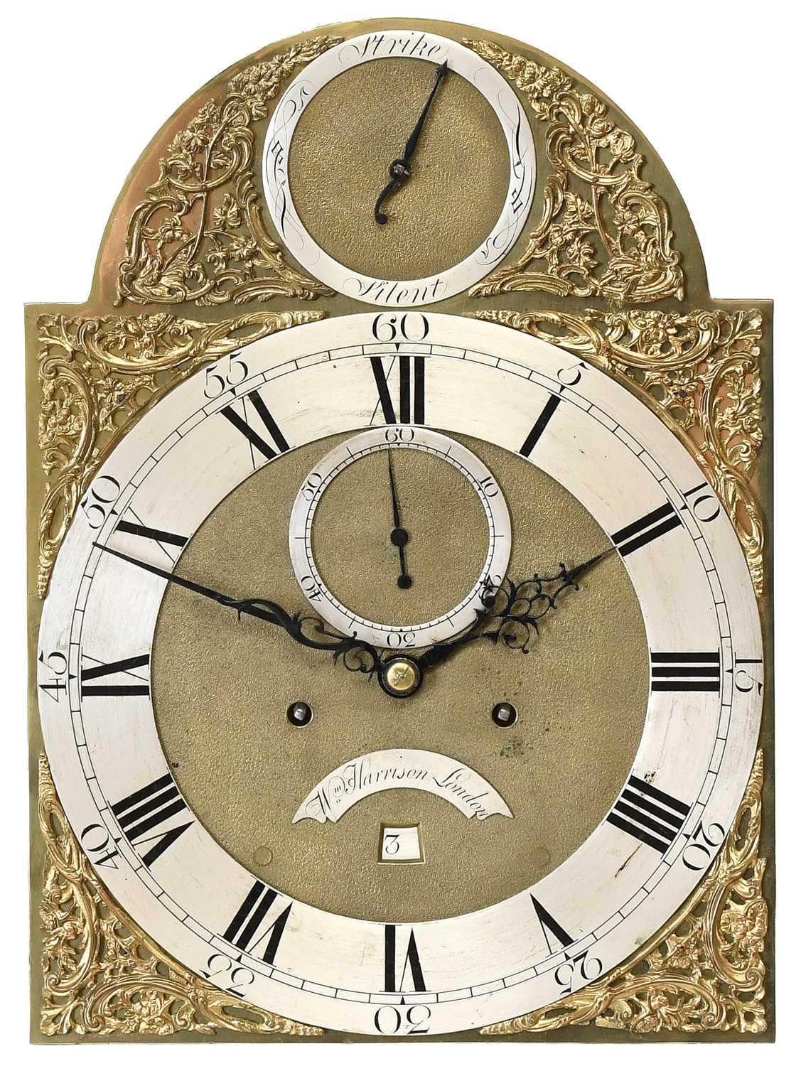 A Black Chinoiserie Eight Day Longcase Clock, signed Wm Harrison ...