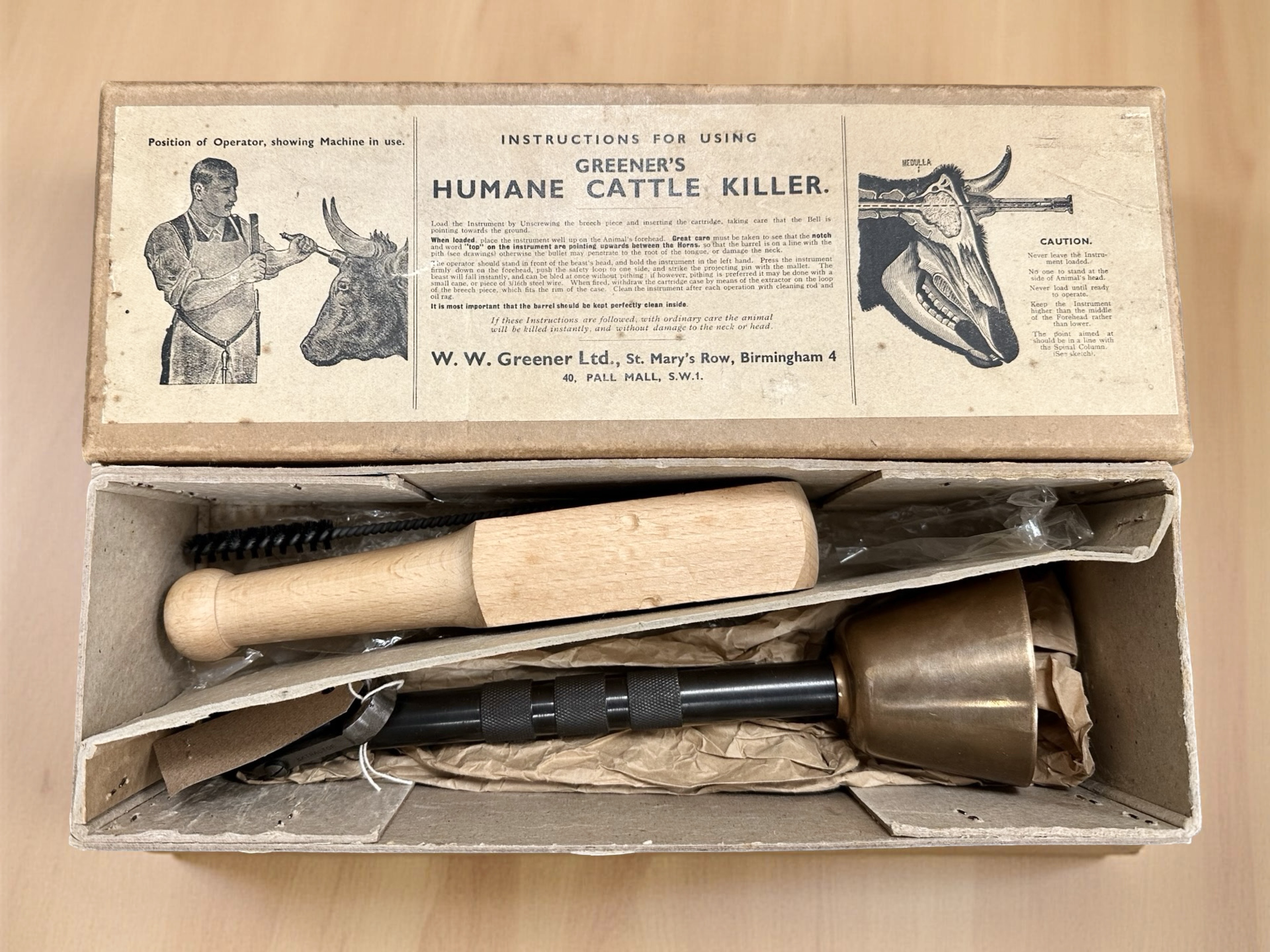 A Greener's Humane Cattle Killer by W. W. Greener Ltd. of St. Mary's ...
