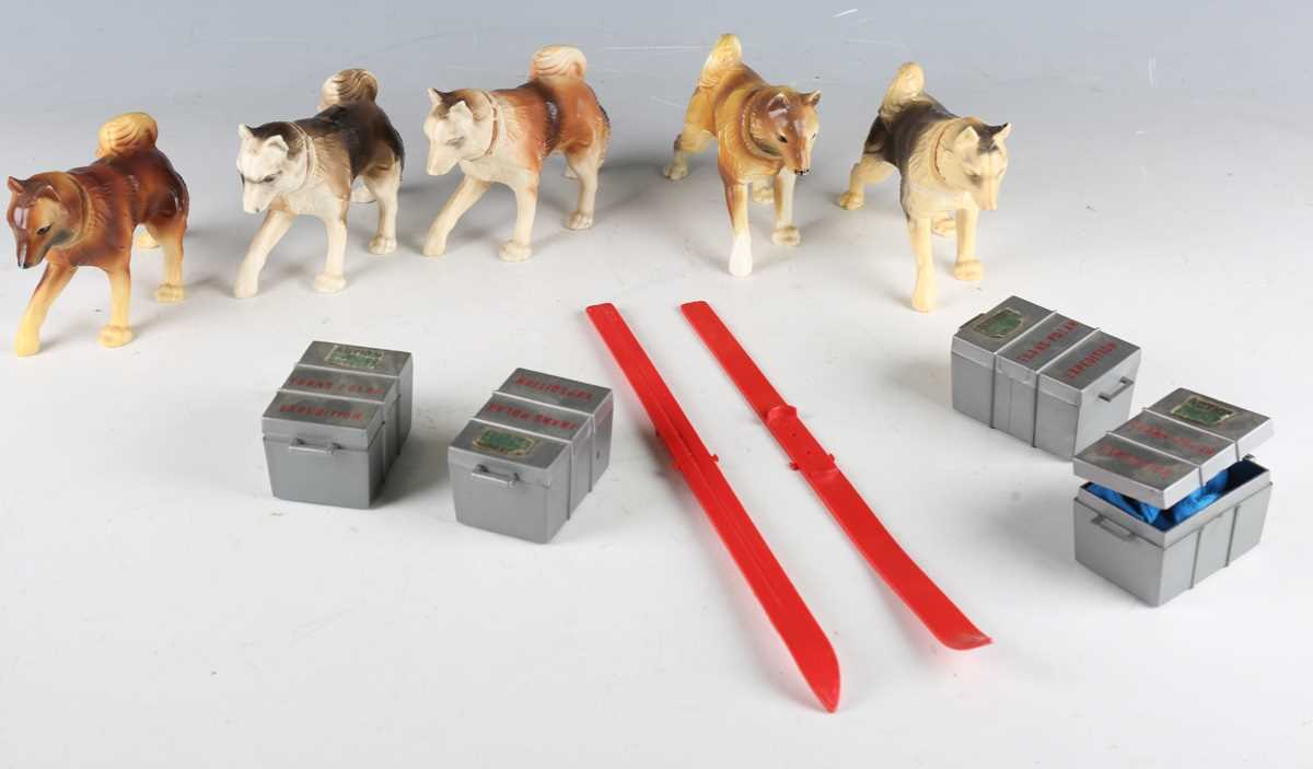 A Palitoy Action Man figure with husky sled, together with a Mattel Big ...