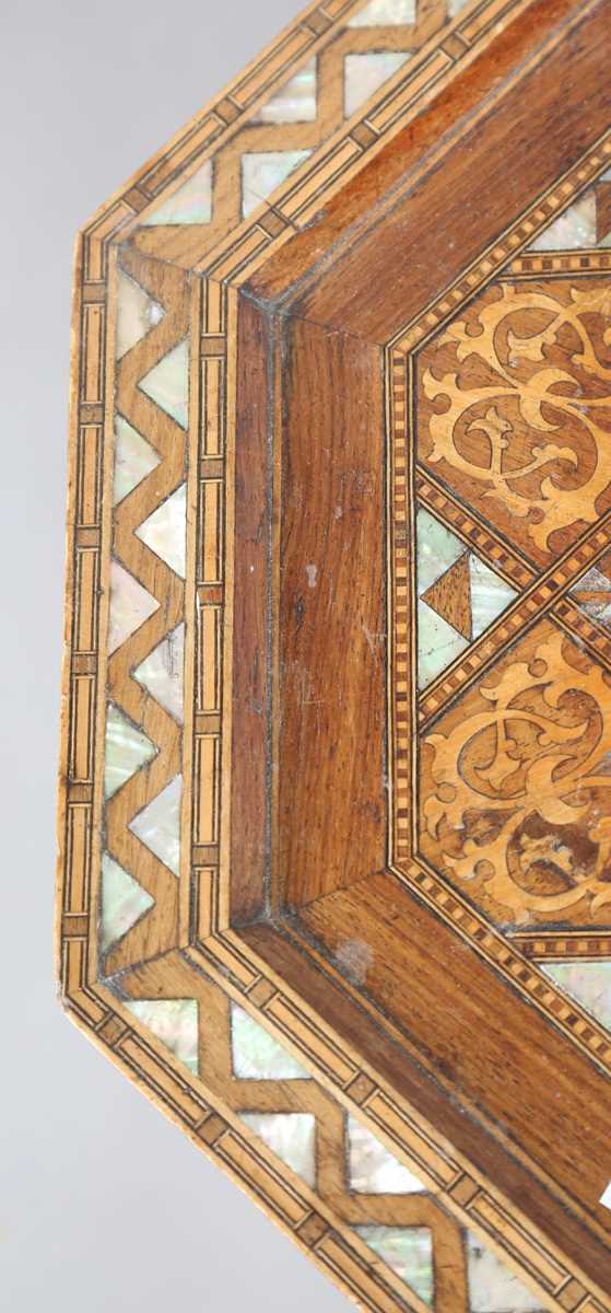 A late 19th century Middle Eastern octagonal occasional table ...