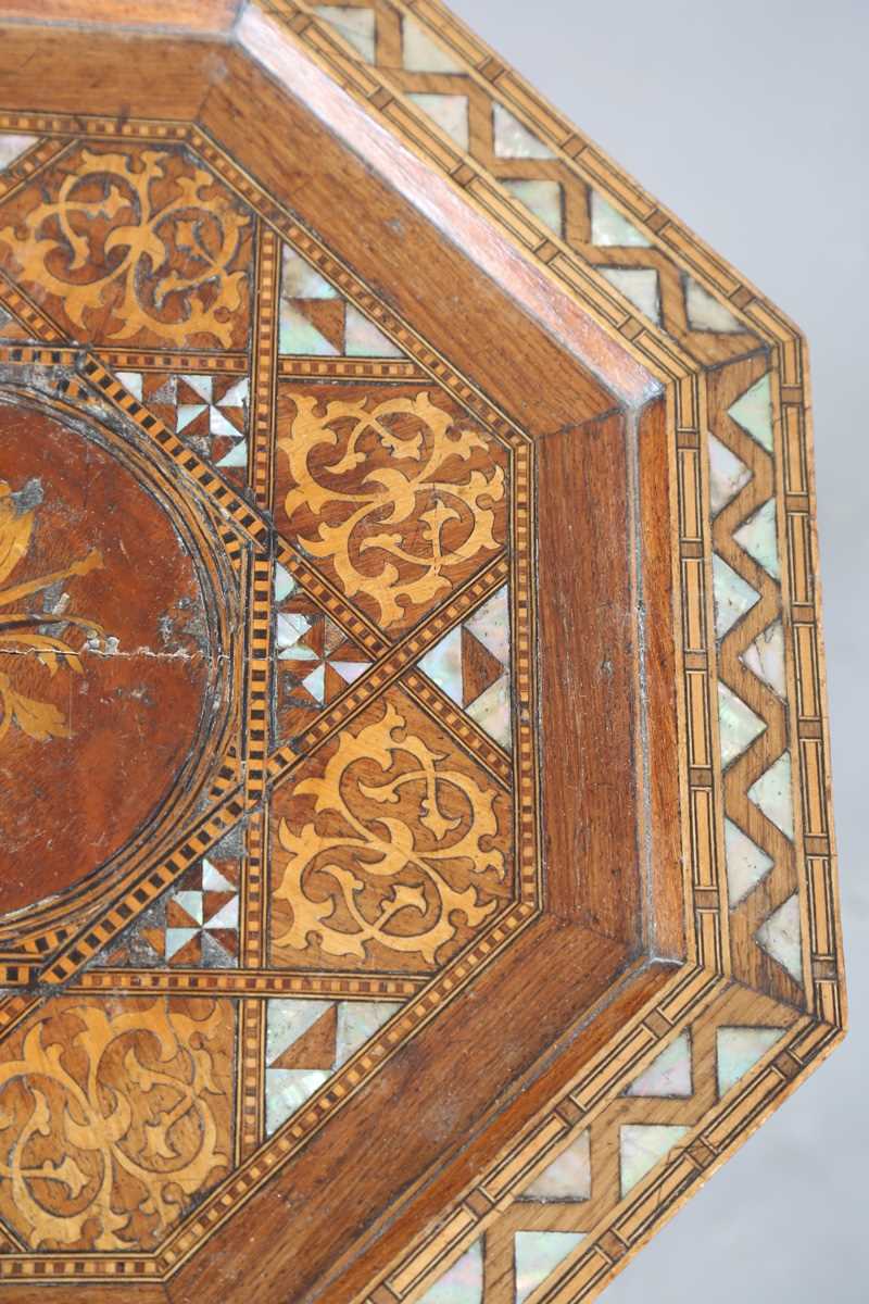 A late 19th century Middle Eastern octagonal occasional table ...