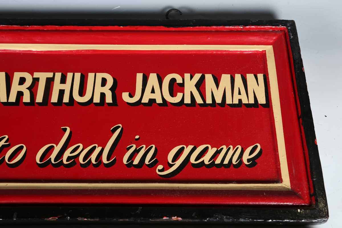 A hand-painted, signwritten advertising sign, inscribed 'Frederick ...