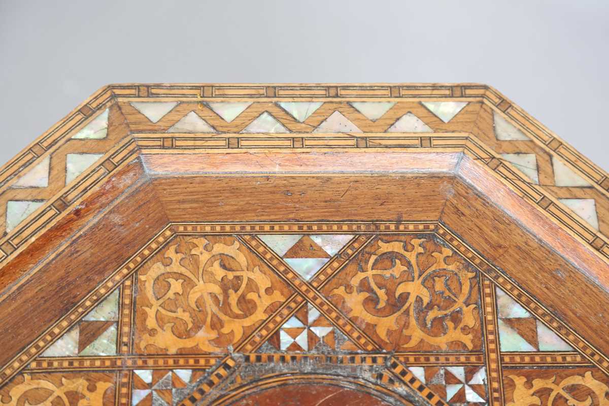 A late 19th century Middle Eastern octagonal occasional table ...