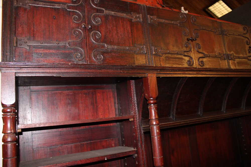 An unusual large 19th century Arts & Crafts-style cabinet with central ...