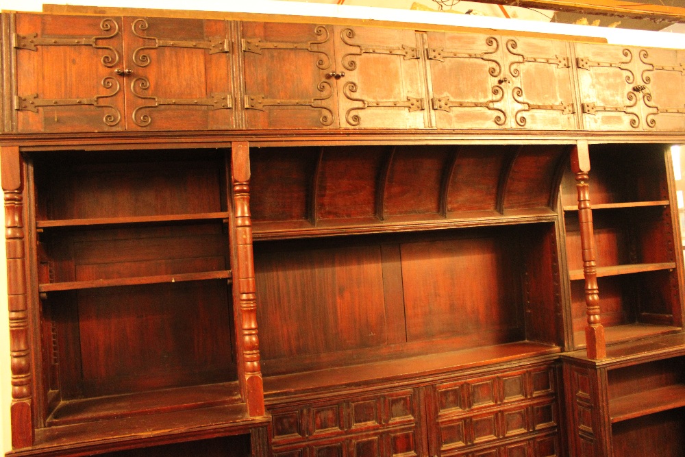 An unusual large 19th century Arts & Crafts-style cabinet with central ...