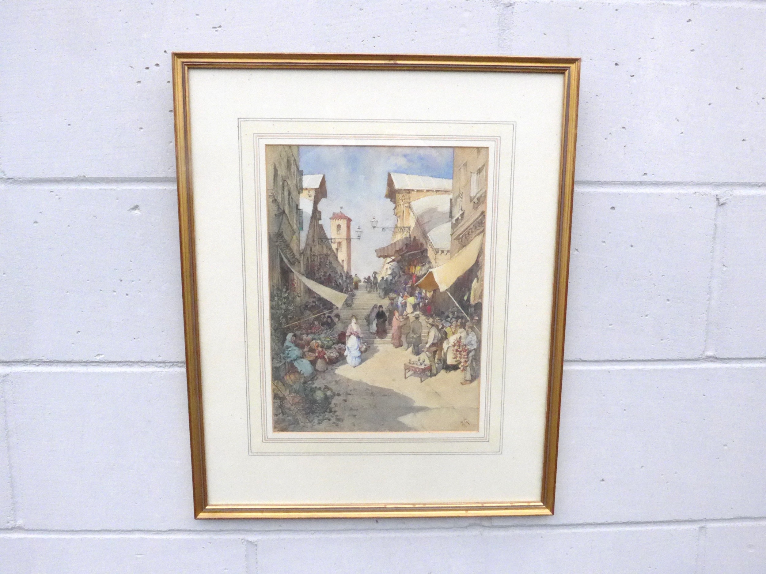 ROBERT CHARLES GOFF (1837-1922) A framed and glazed watercolour, Venice ...